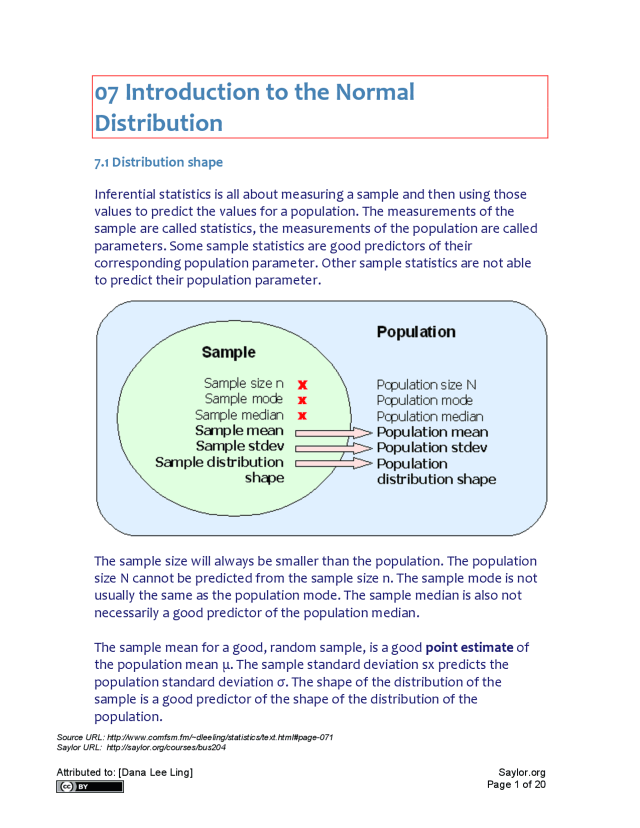 Introduction to Normal Distribution - Business Statistics - Handout ...