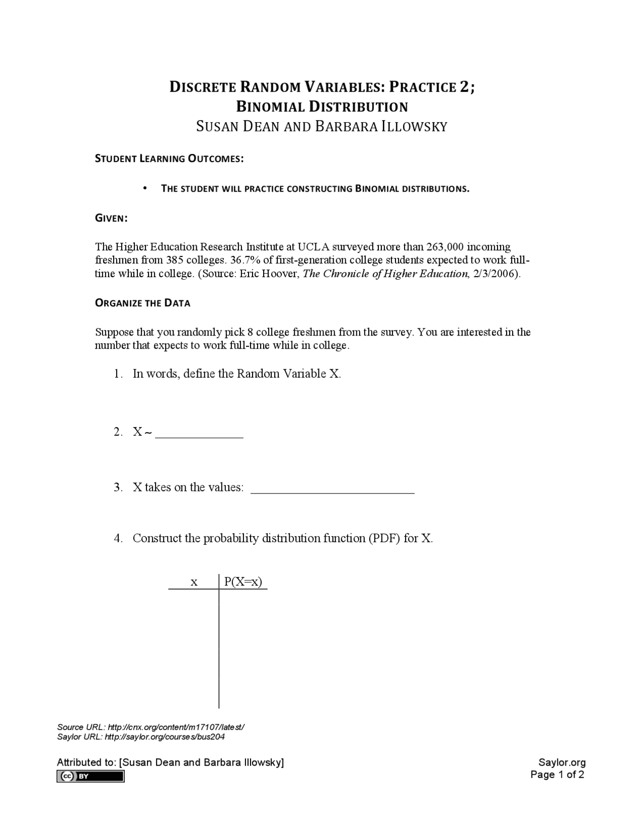 Binomial Discription - Business Statistics - Practice | Exercises Business Statistics | Docsity