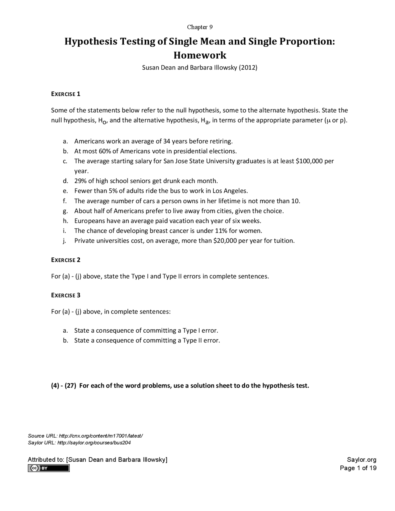 Hypothesis Testing of Single Mean and Single Proportion - Business ...