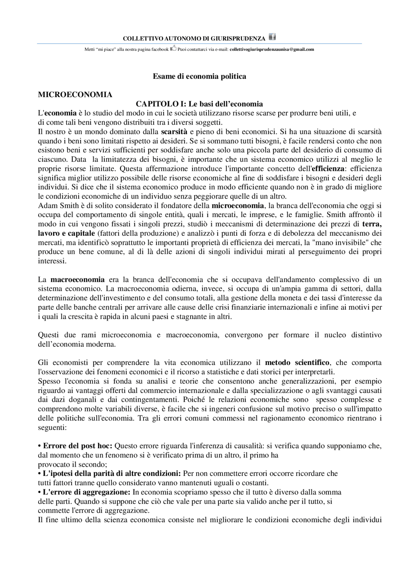 Economia Politica - Dispensa economia da cap I a XXXII - Samuelson ...