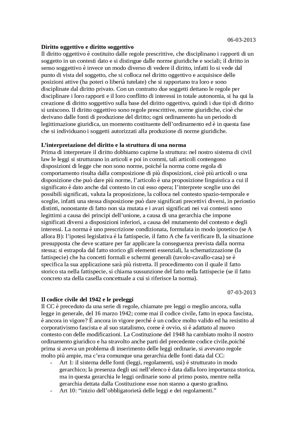 Appunti Completi Diritto Privato I Passagnoli Unifi Docsity