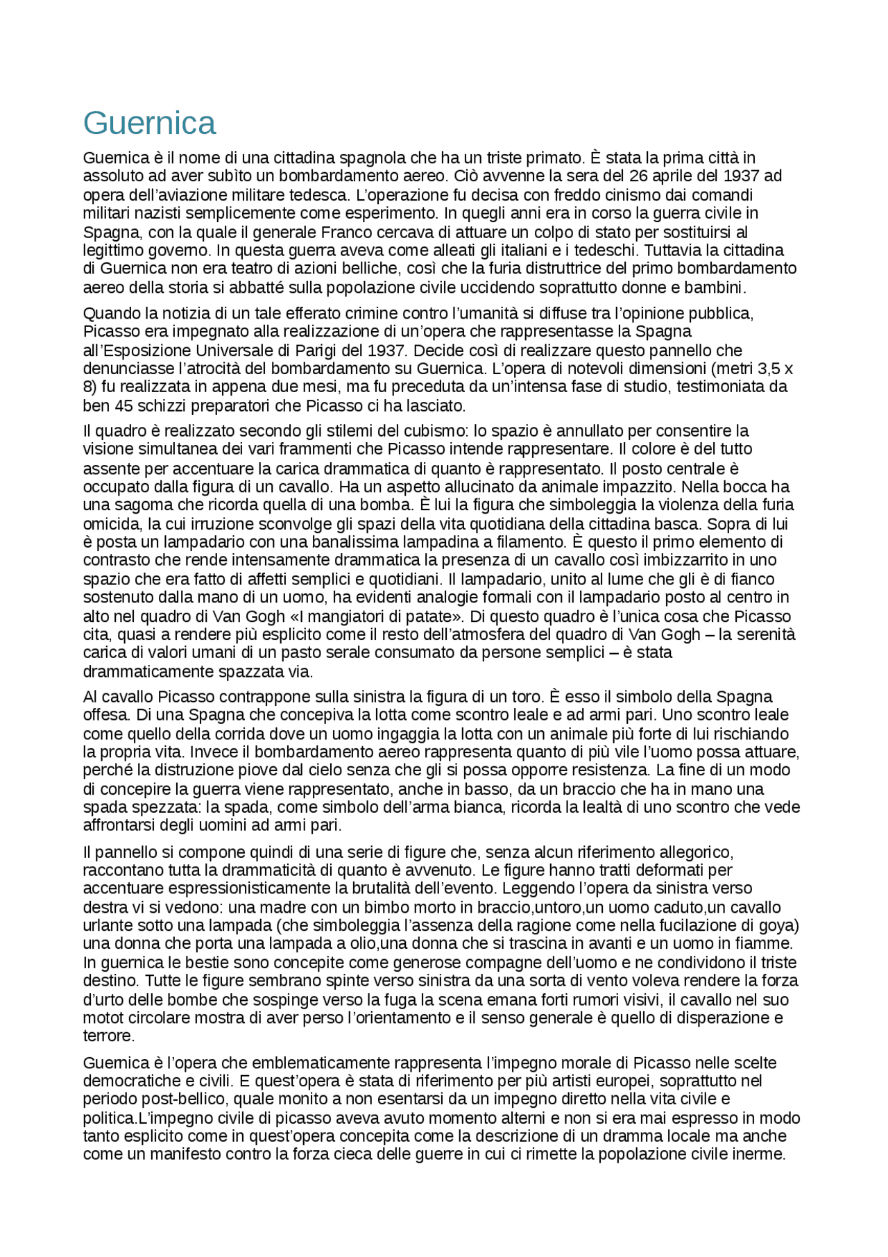 Guernica Docsity