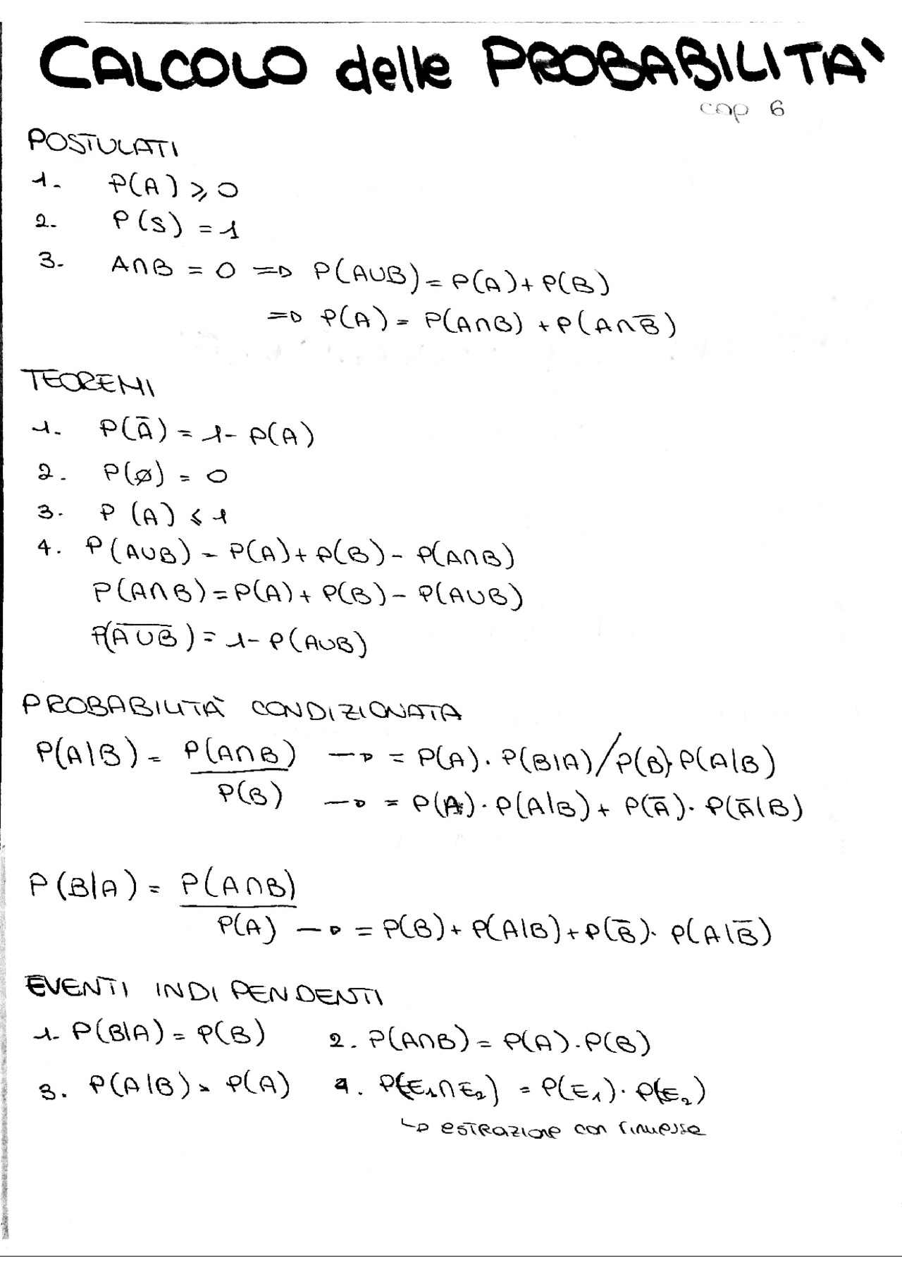 Statistica statistica formule - Docsity