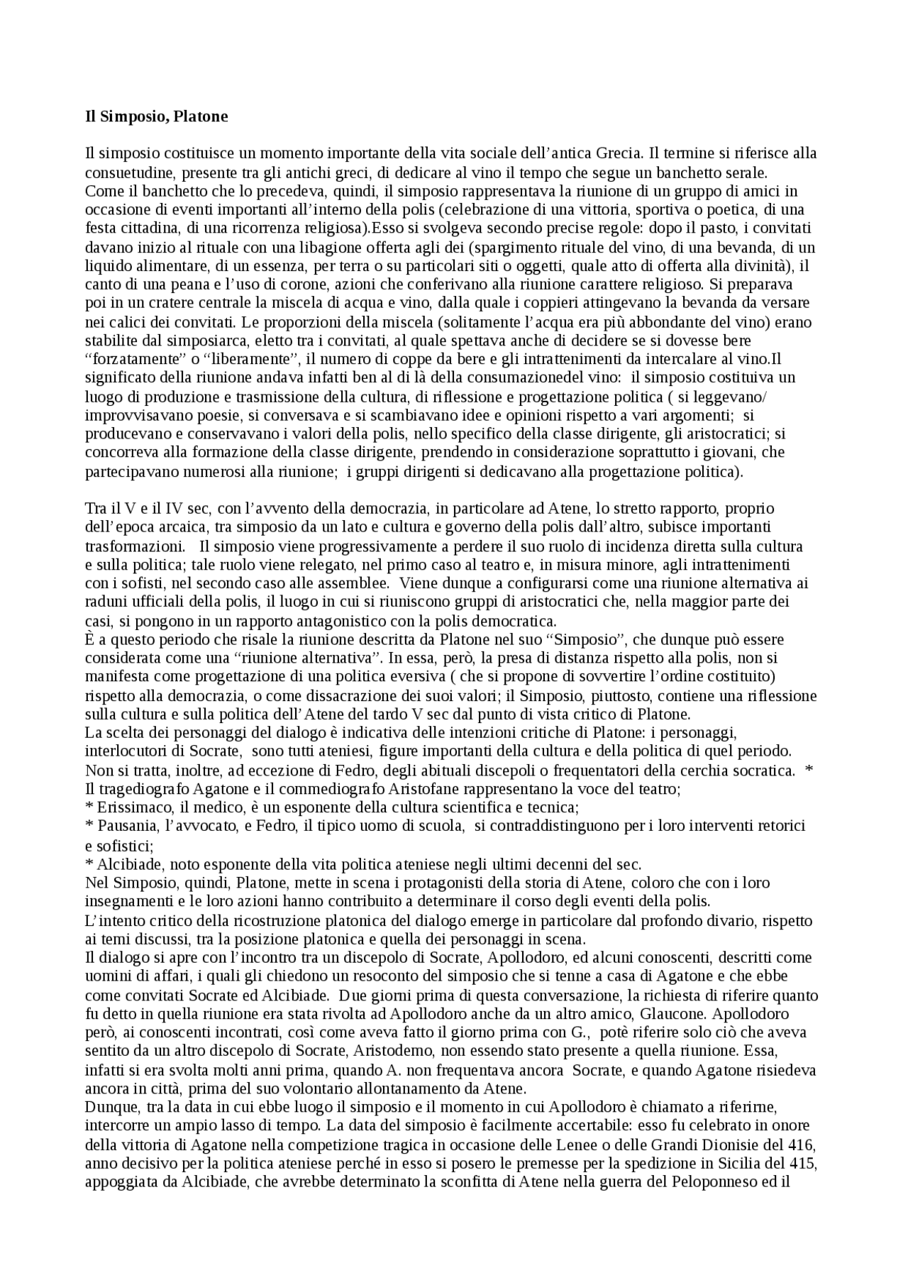 Il Simposio Docsity