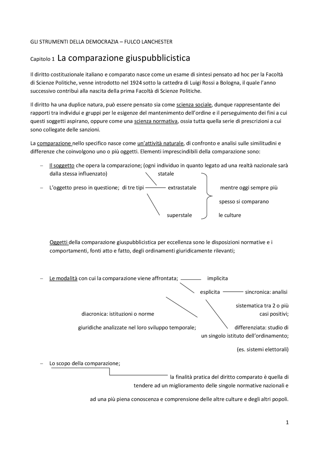 Gli strumenti della democrazia - Fulco Lanchester - Docsity