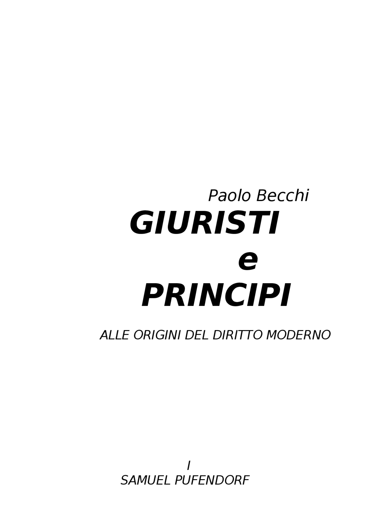 Giuristi E Principi Becchi Docsity