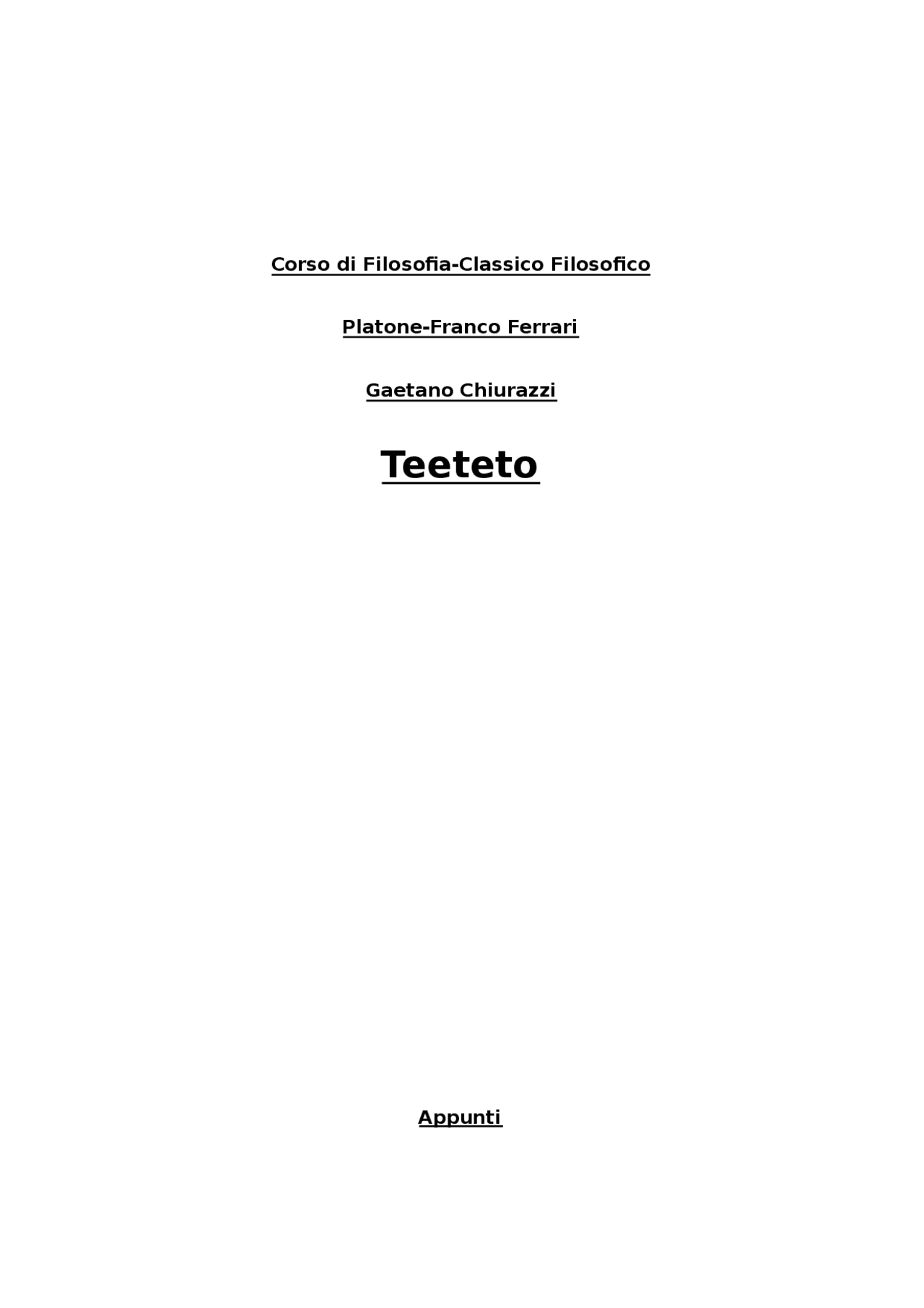 Platone Teeteto Docsity