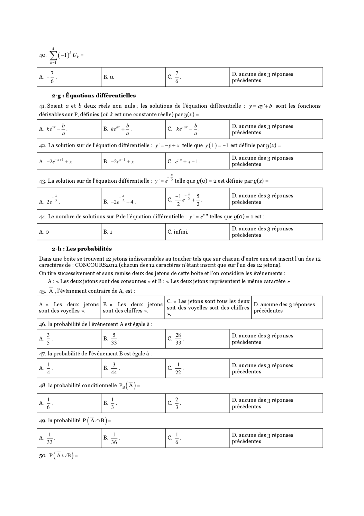 Exercices De Statistiques 6 2° Partie Docsity