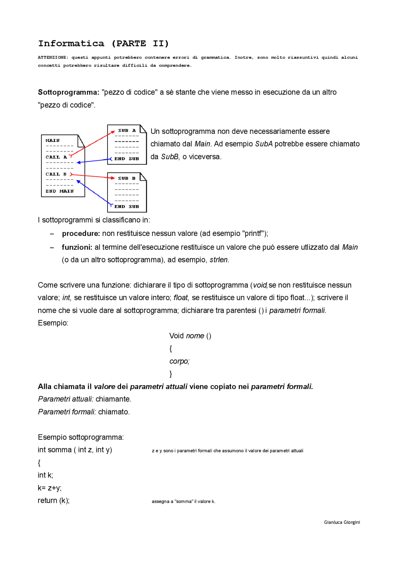 Appunti Di Informatica Docsity