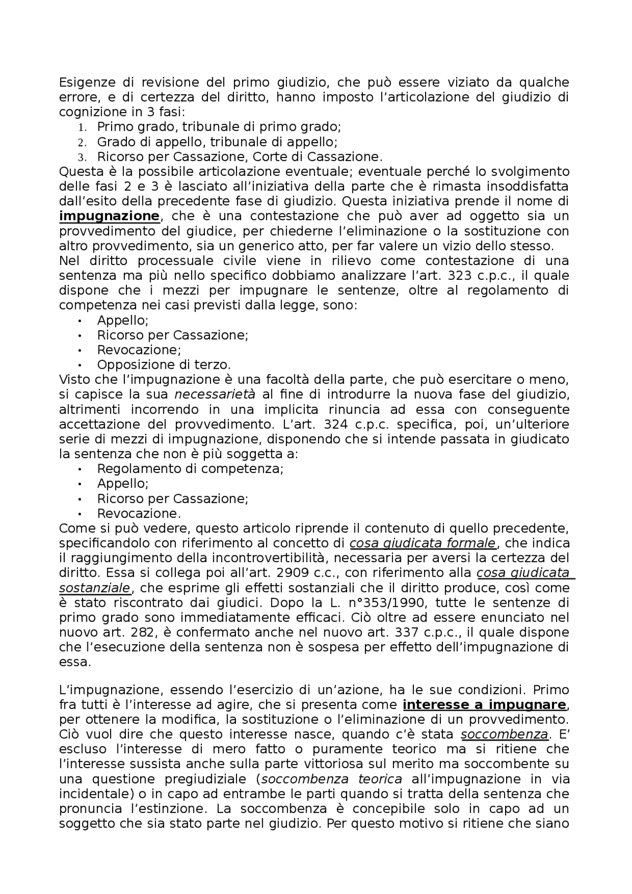 Processo Di Cognizione Seconda Parte Docsity