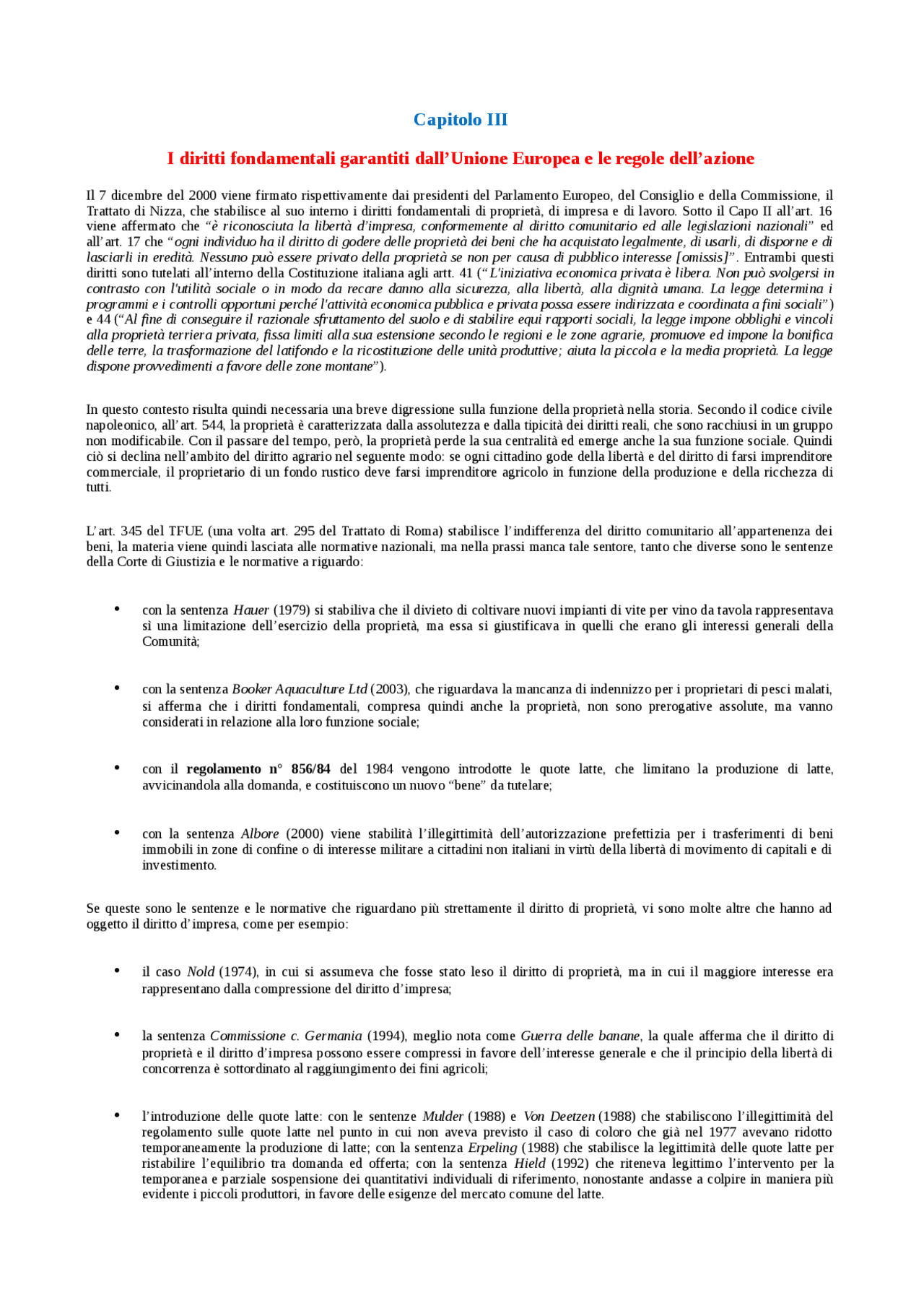 Riassunto Manuale Diritto Agrario Comunitario - Germanò e Rook Basile ...