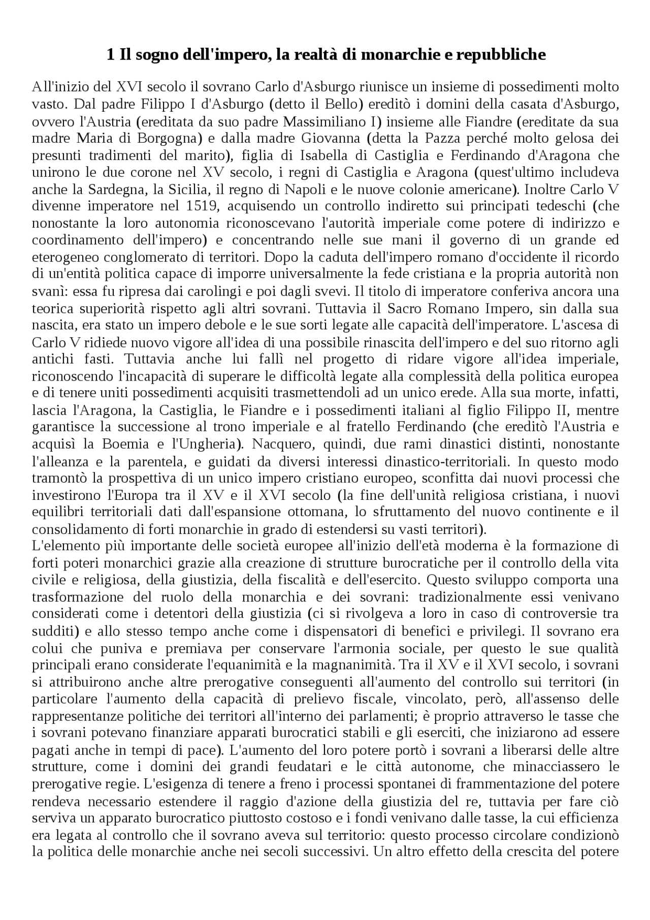 Letà Moderna Francesco Benigno Riassunto Completo Docsity
