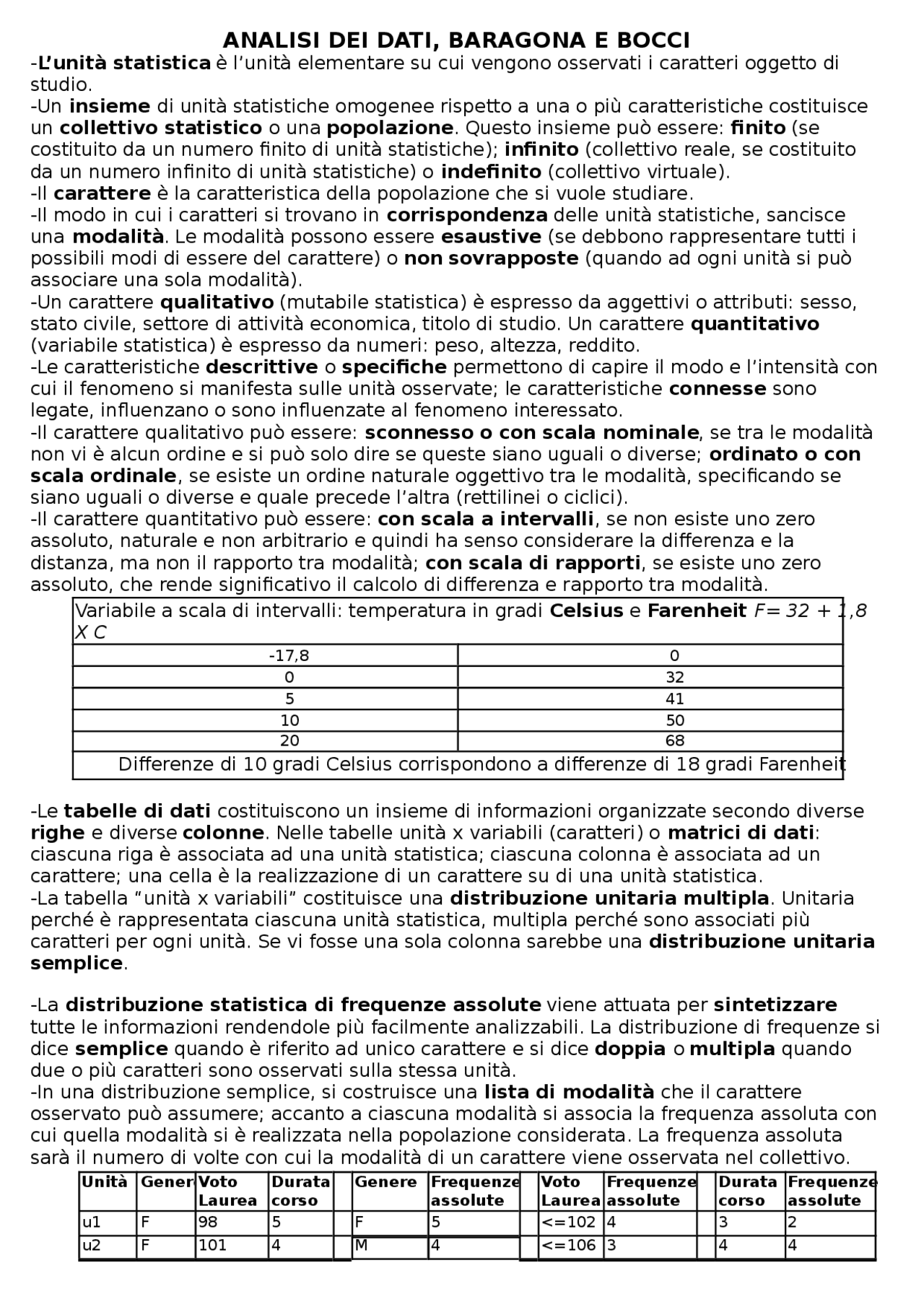 Statistica Docsity
