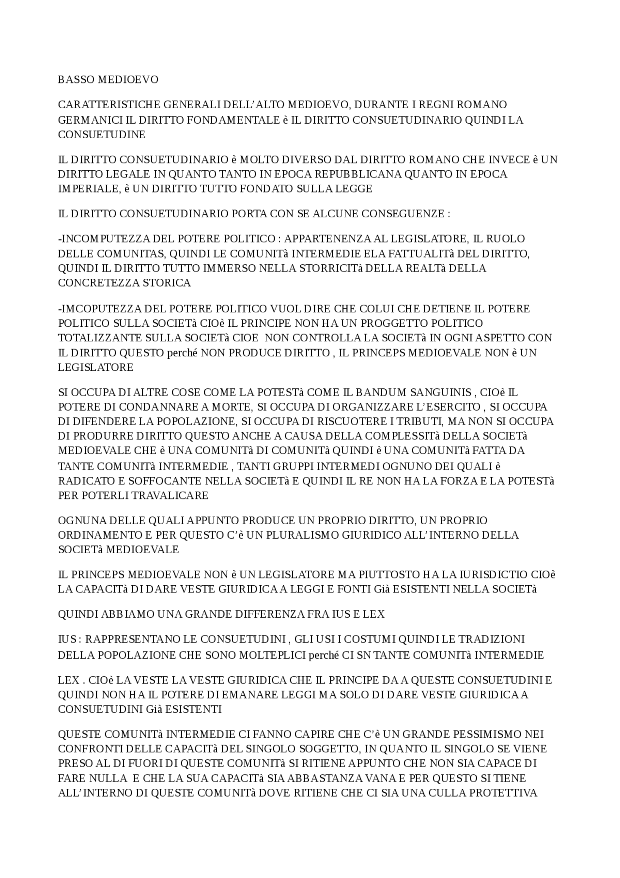 Basso Medioevo Docsity
