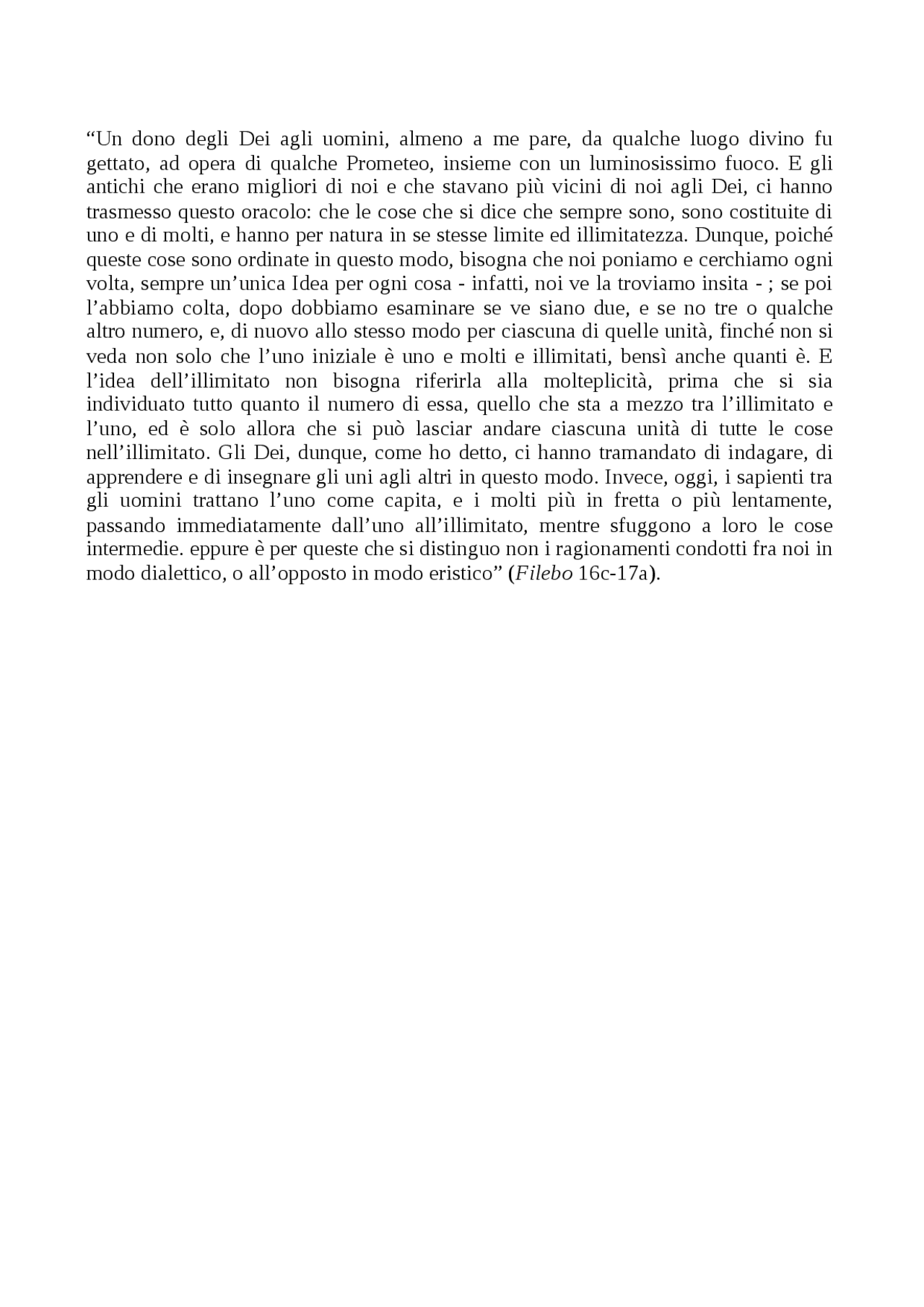 Filebo Filosofia Docsity