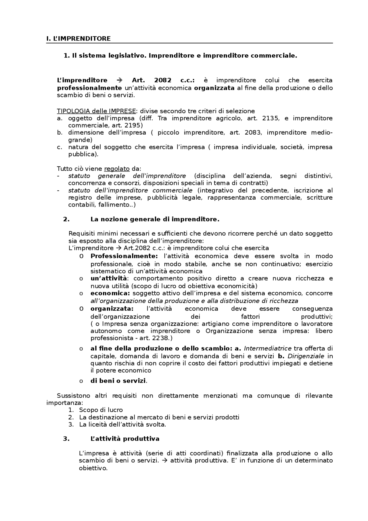 Riassunti Diritto Commerciale Campobasso Parte I E Parte Ii Docsity