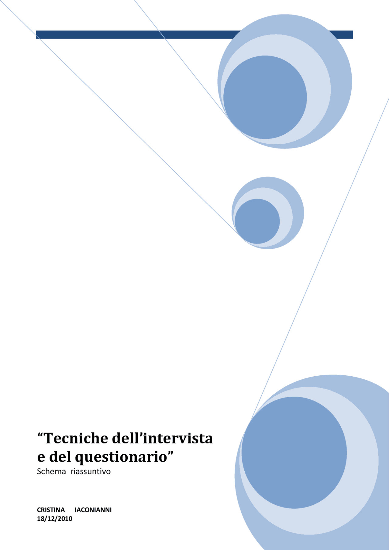 Tecniche Dellintervista E Del Questionario Schemadoc Docsity
