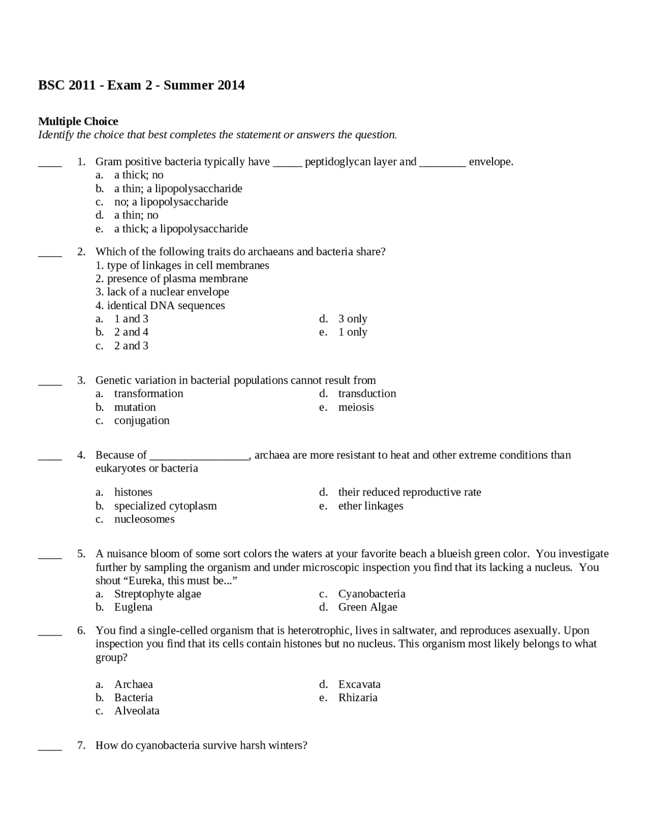 50 Multiple Choice Questions With Answer Key Biology II Biological 50 Multiple Choice Questions With Answer Key Biology II Biological