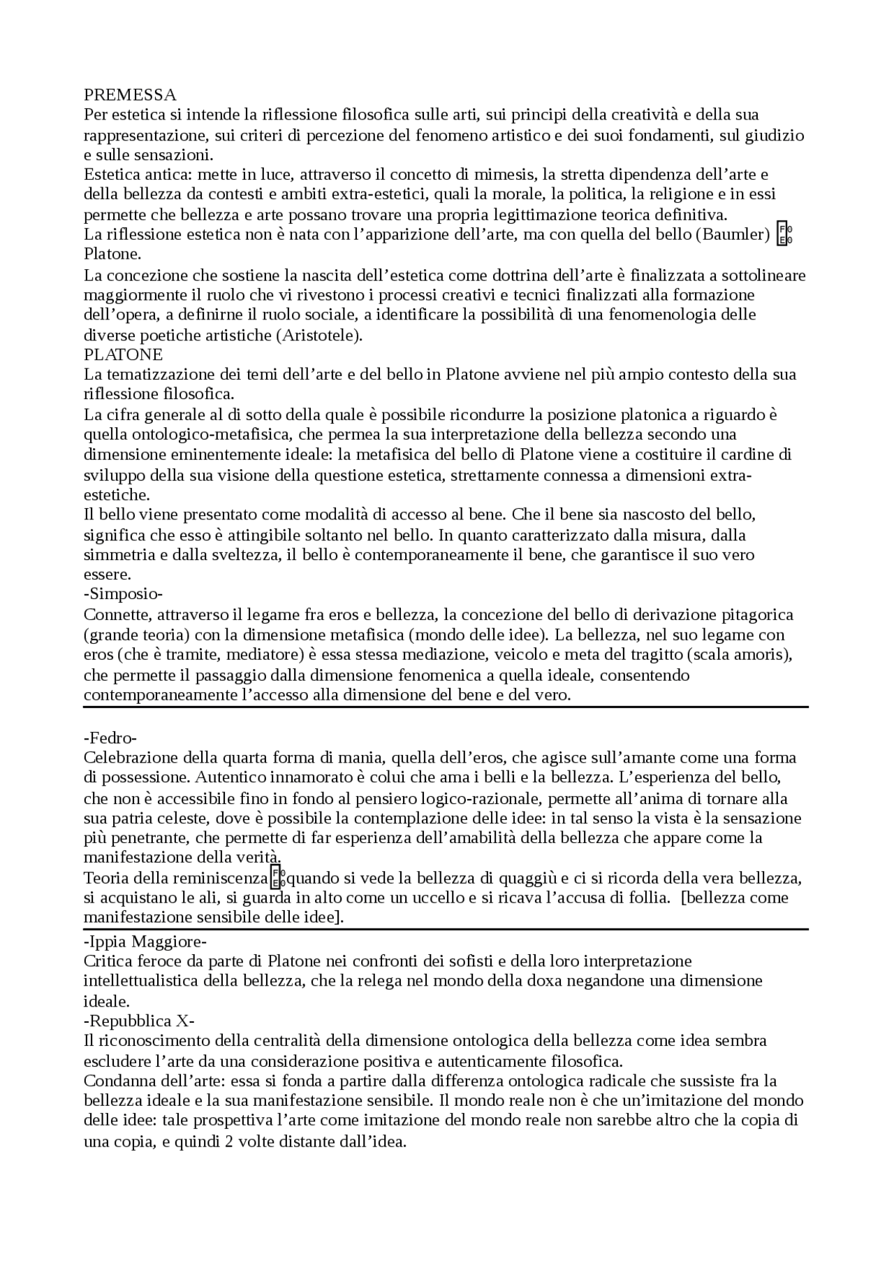 Manuale Di Estetica Docsity