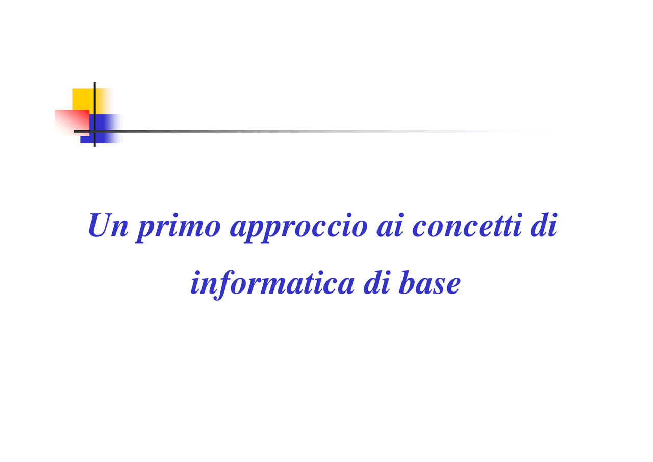 Dispensa Informatica Base Docsity