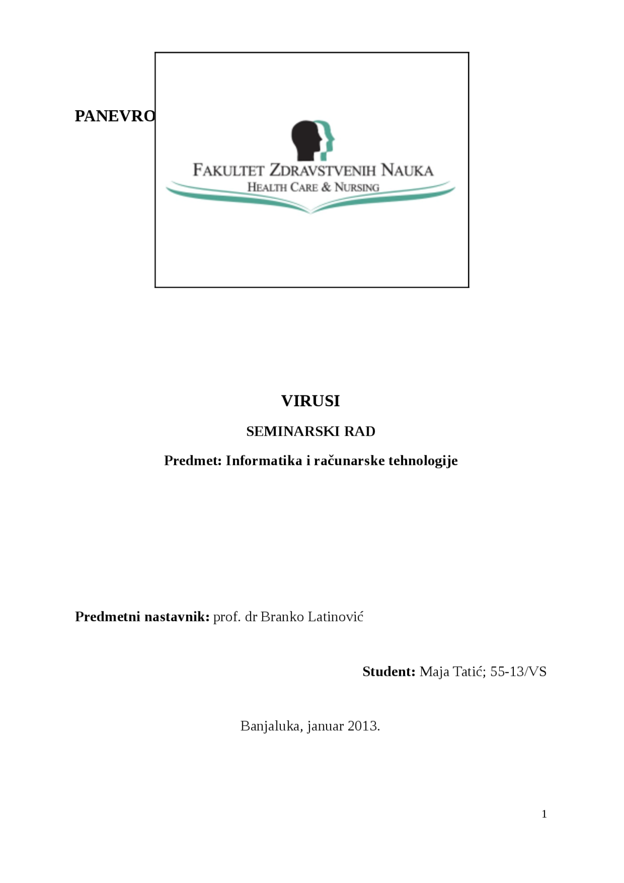 Virusi: kako virusi ulaze u sistem računara? | Maturalni radovi ...