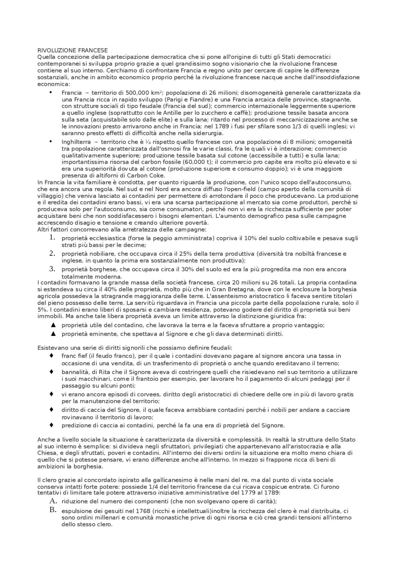 Rivoluzione Francese Docsity