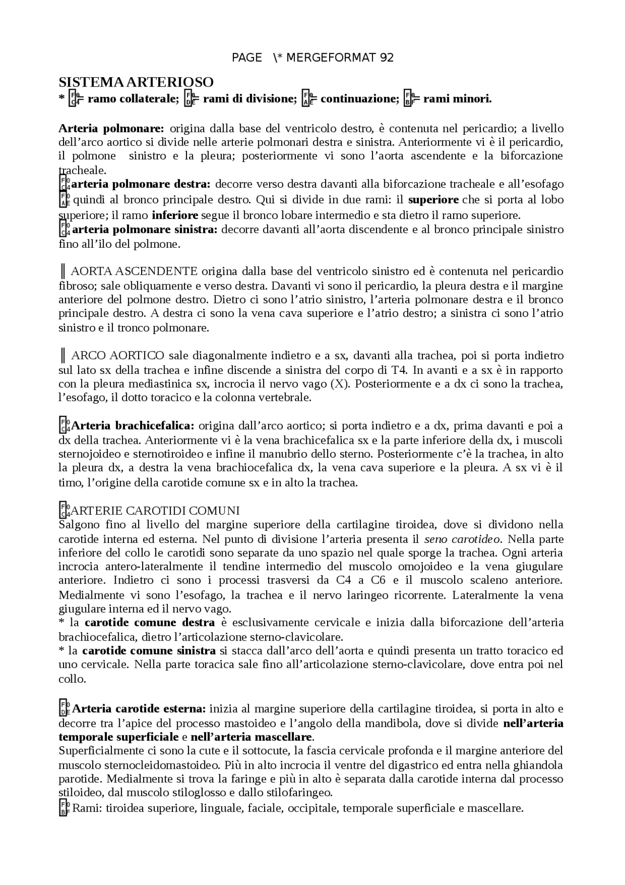 Anatomia Riassunto Docsity