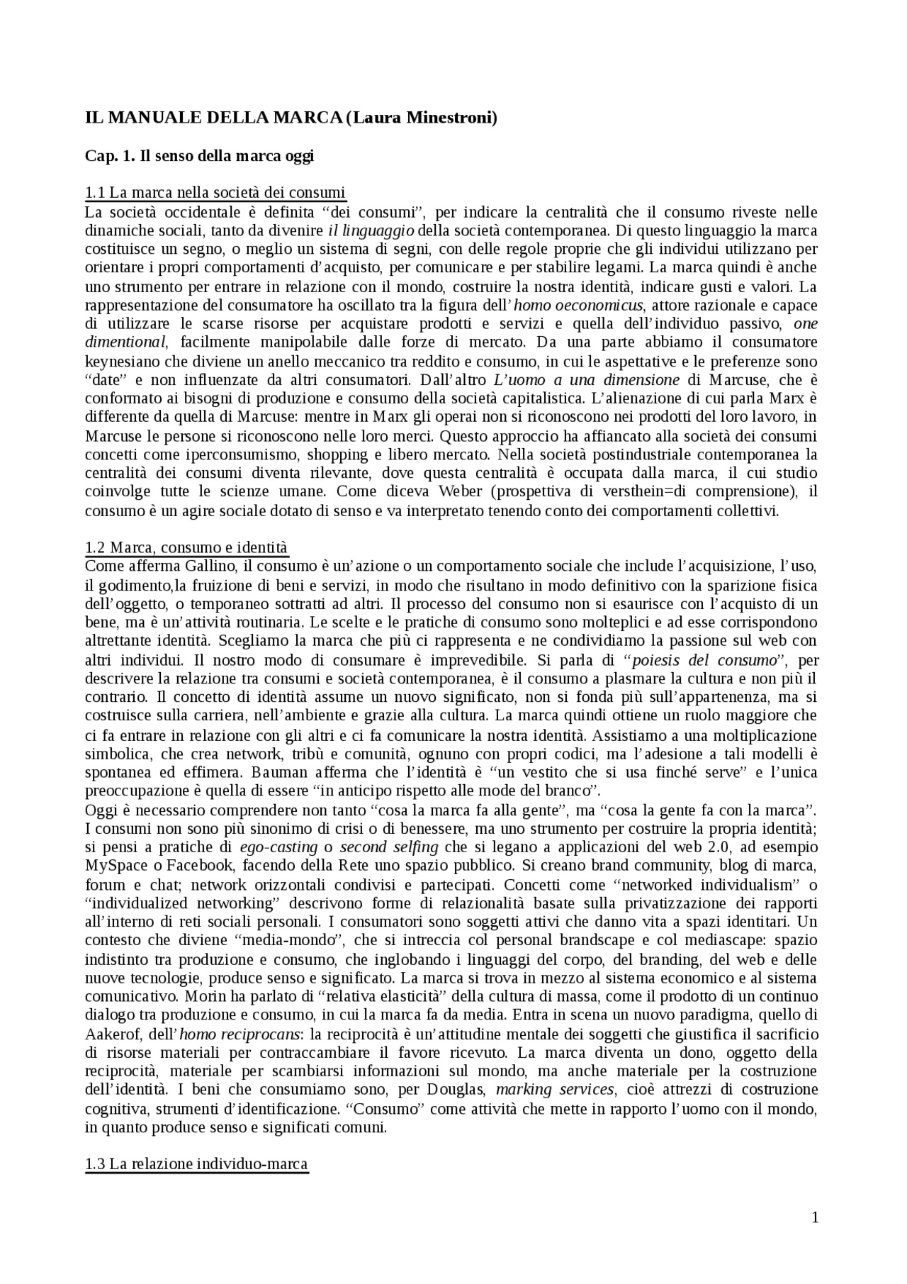 Il Manuale Della Marca Parte 2 Docsity