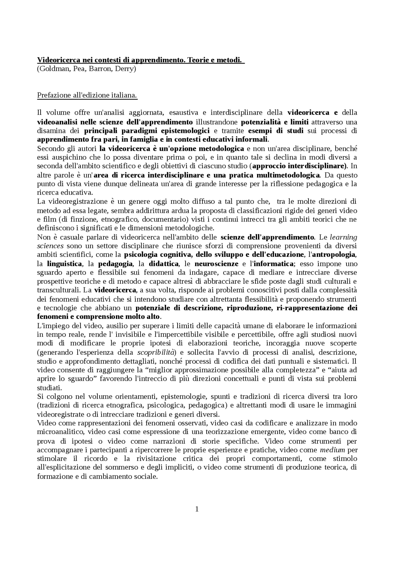 Videoricerca Nei Contesti Di Apprendimento Teorie E Metodi Docsity
