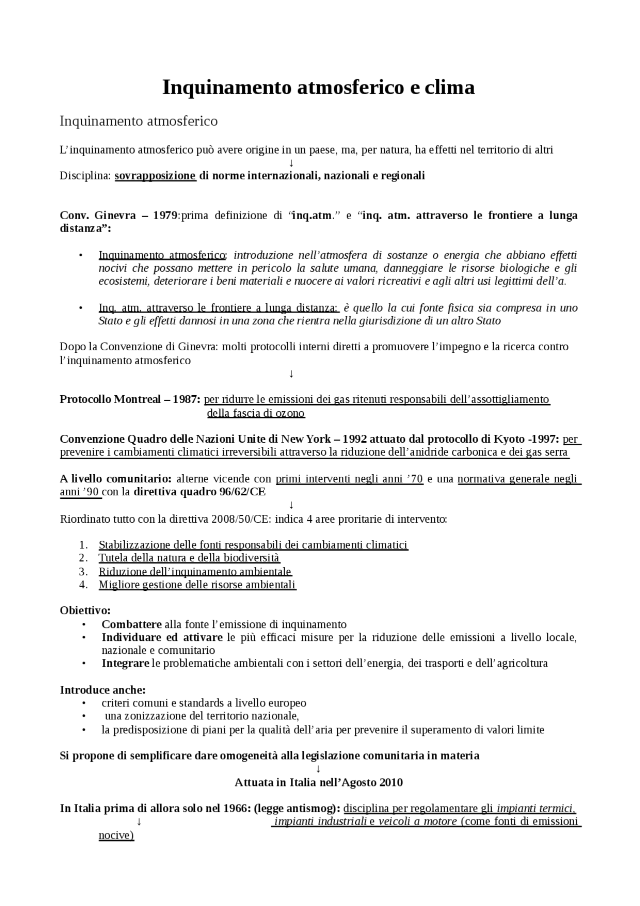 Inquinamento Atmosferico Elettromagnetico E Acustico Docsity
