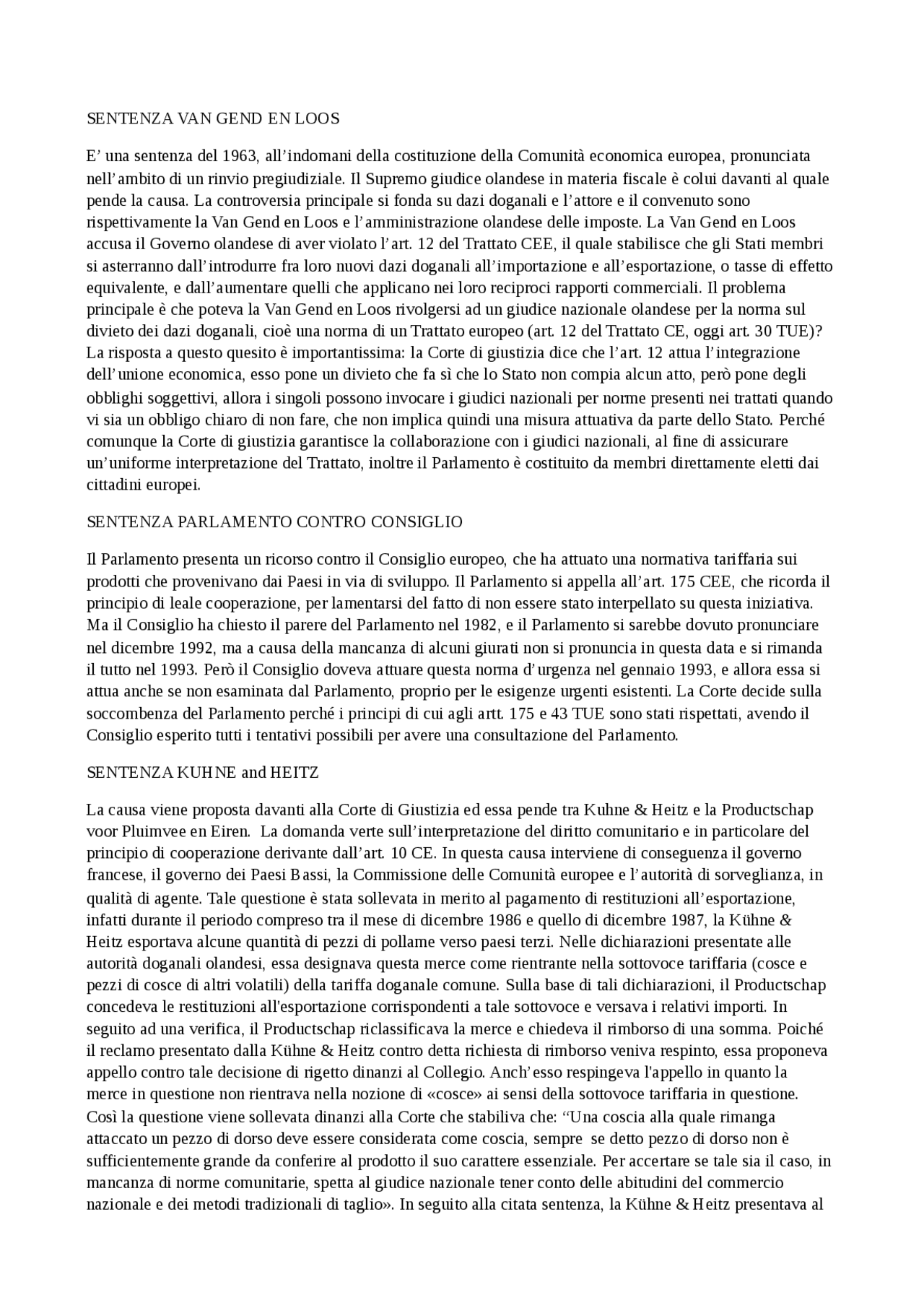Spiegazione Sentenze Docsity