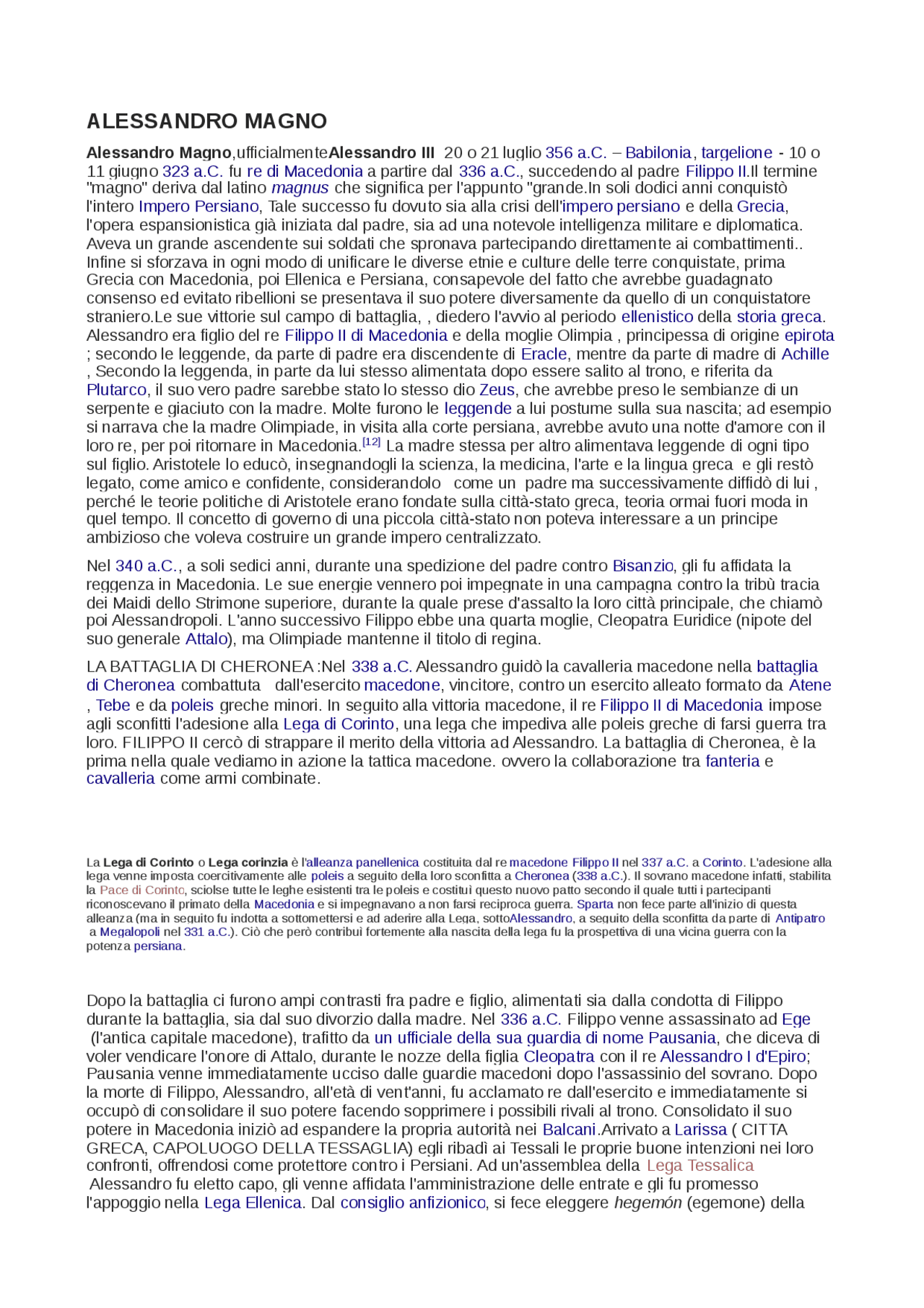 Alessandro Magno Docsity