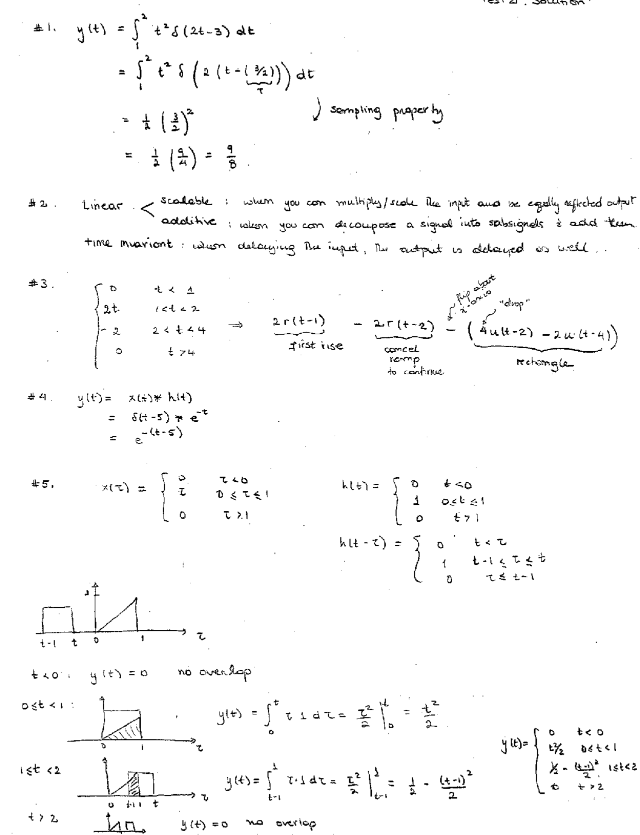 Exam 2 With Solution For Biological Systems Analysis Bioe 310 Docsity