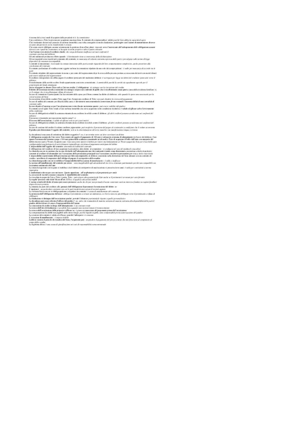 Domanderisposte Diritto Privato Docsity