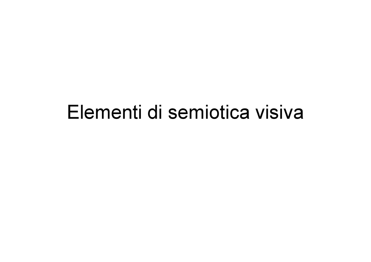 Elementi Di Semiotica Visiva Docsity