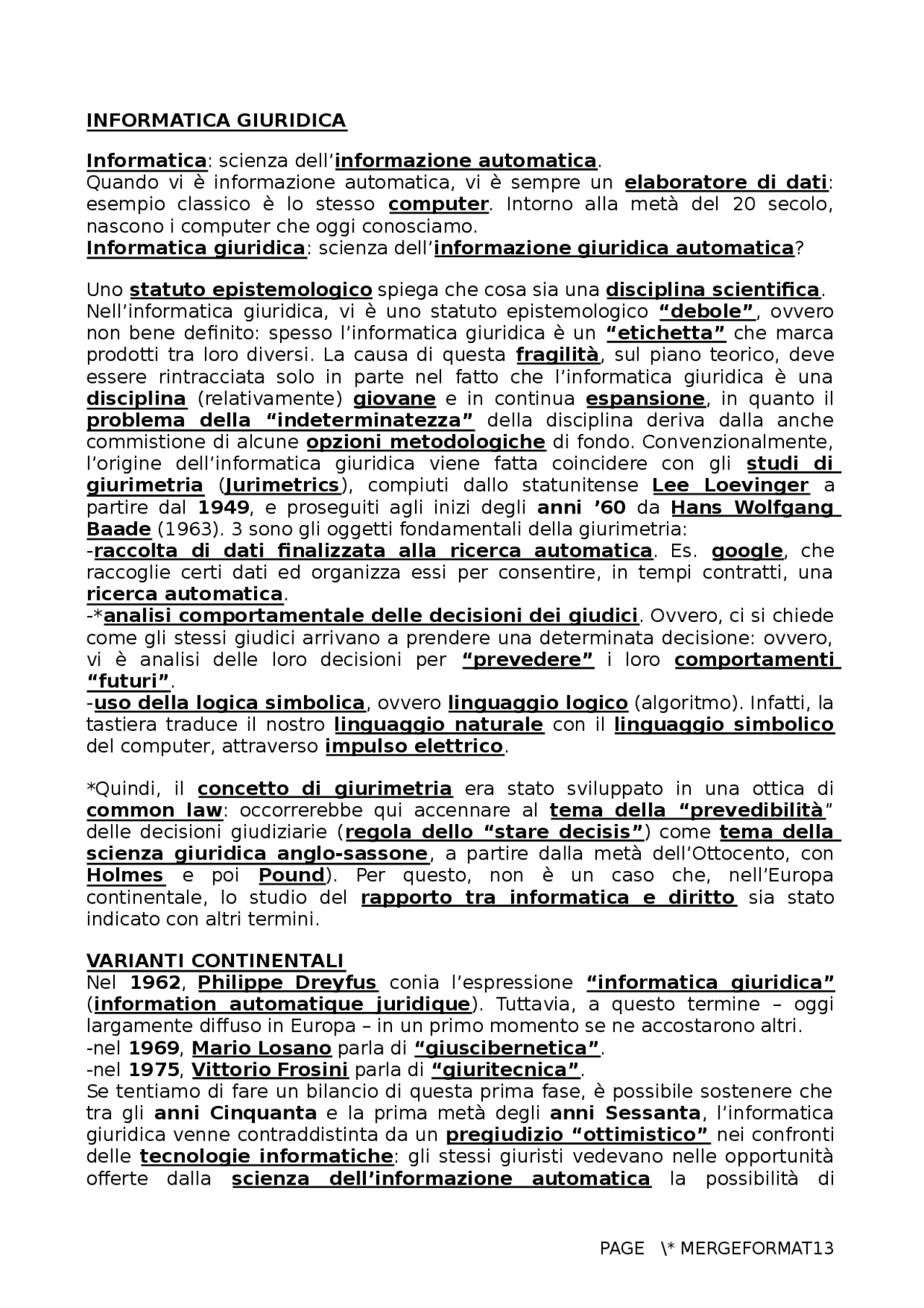 Informatica Giuridica 1 Docsity