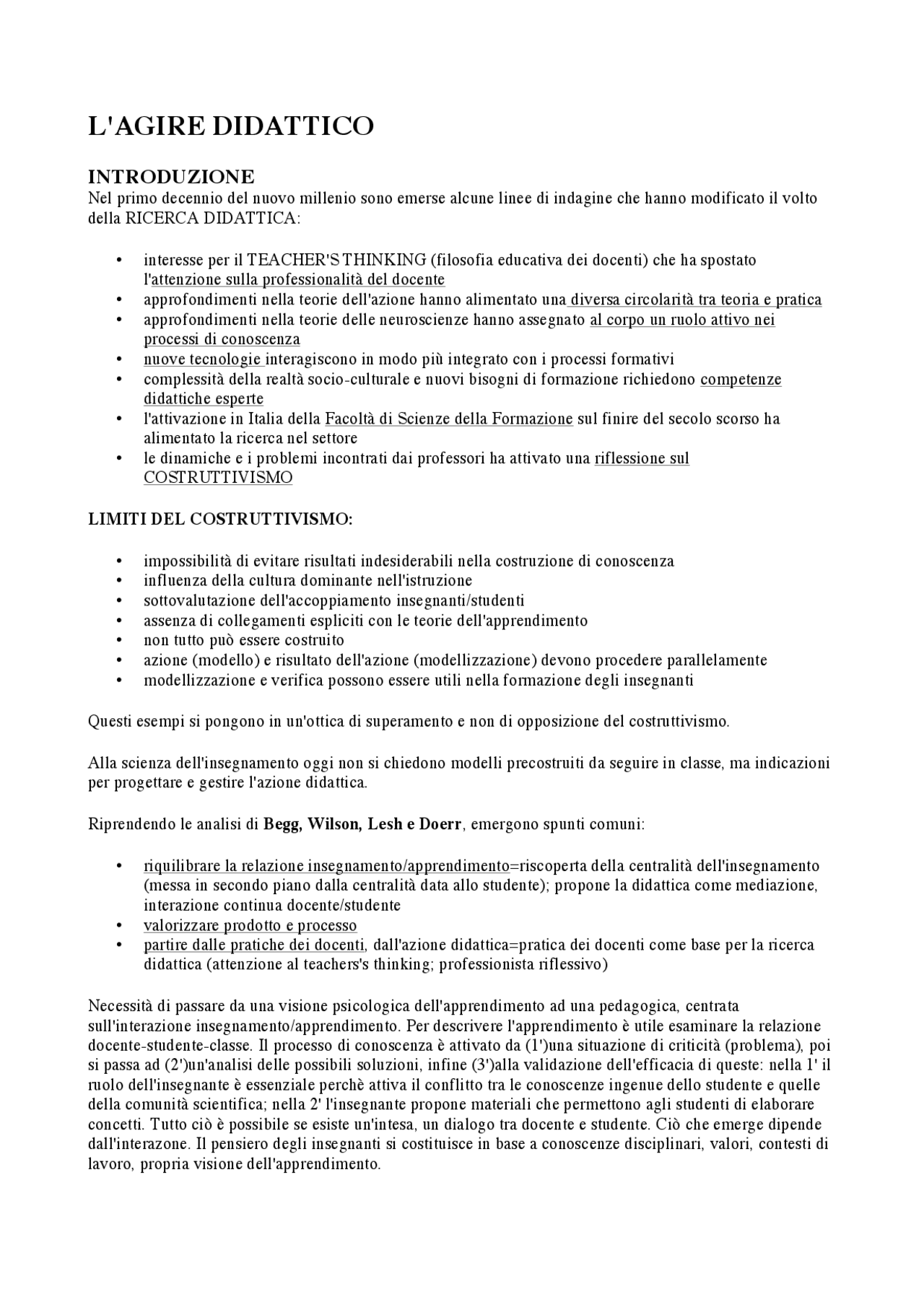 Riassunto Lagire Didattico Rivoltella Rossi Docsity