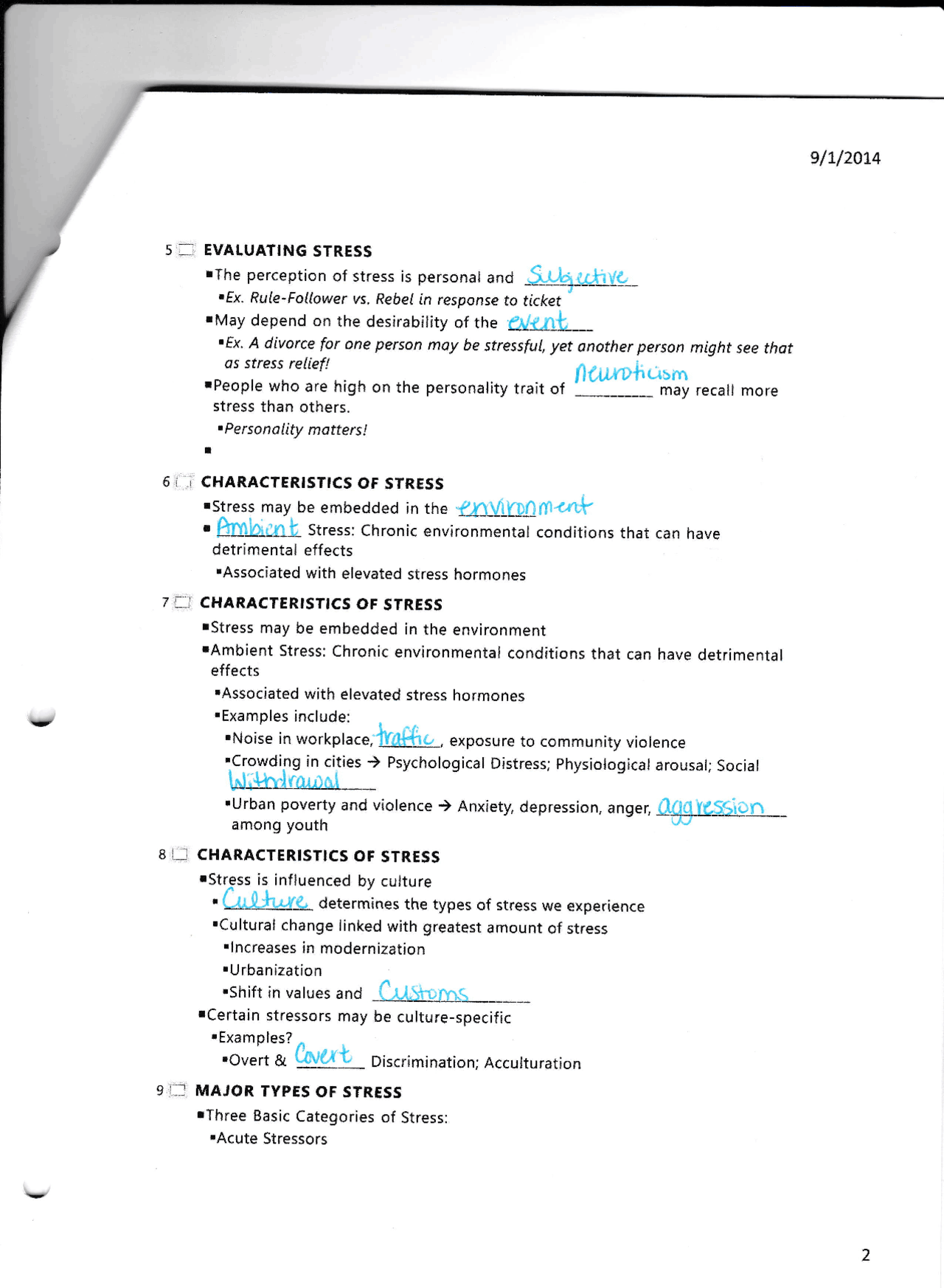 Notes on Evaluating Stress - The Psychology of Adjustment | PSYC 2101 ...