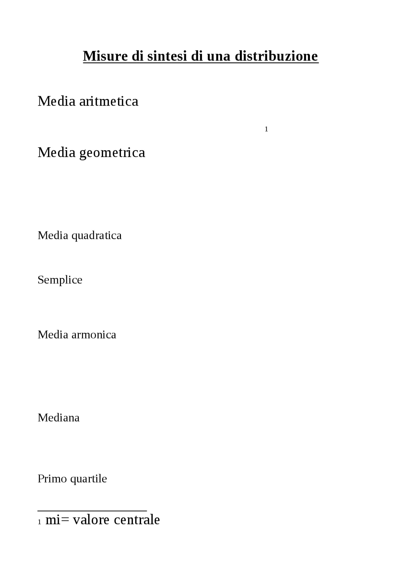 Lista formule necessarie esame statistica | Formulari di Statistica | Docsity