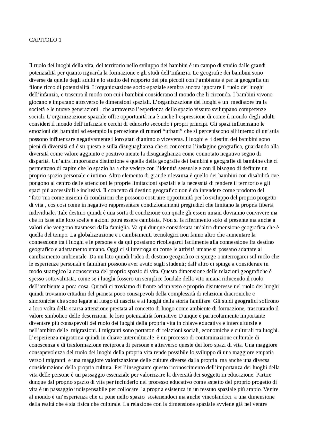 Il Mio Spazio Nel Mondo Docsity