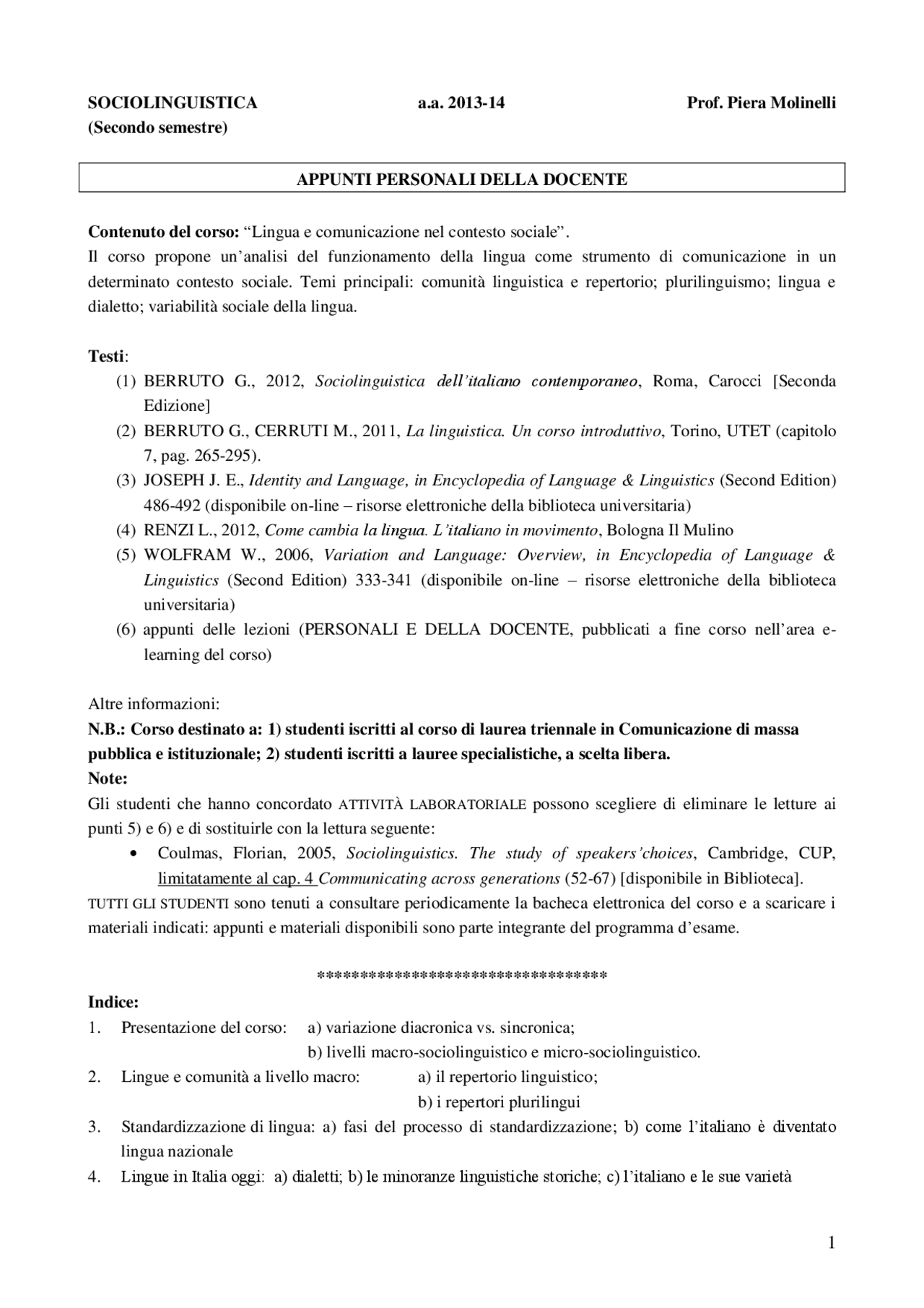 Appunti Di Sociolinguistica Appunti Di Sociolinguistica Docsity