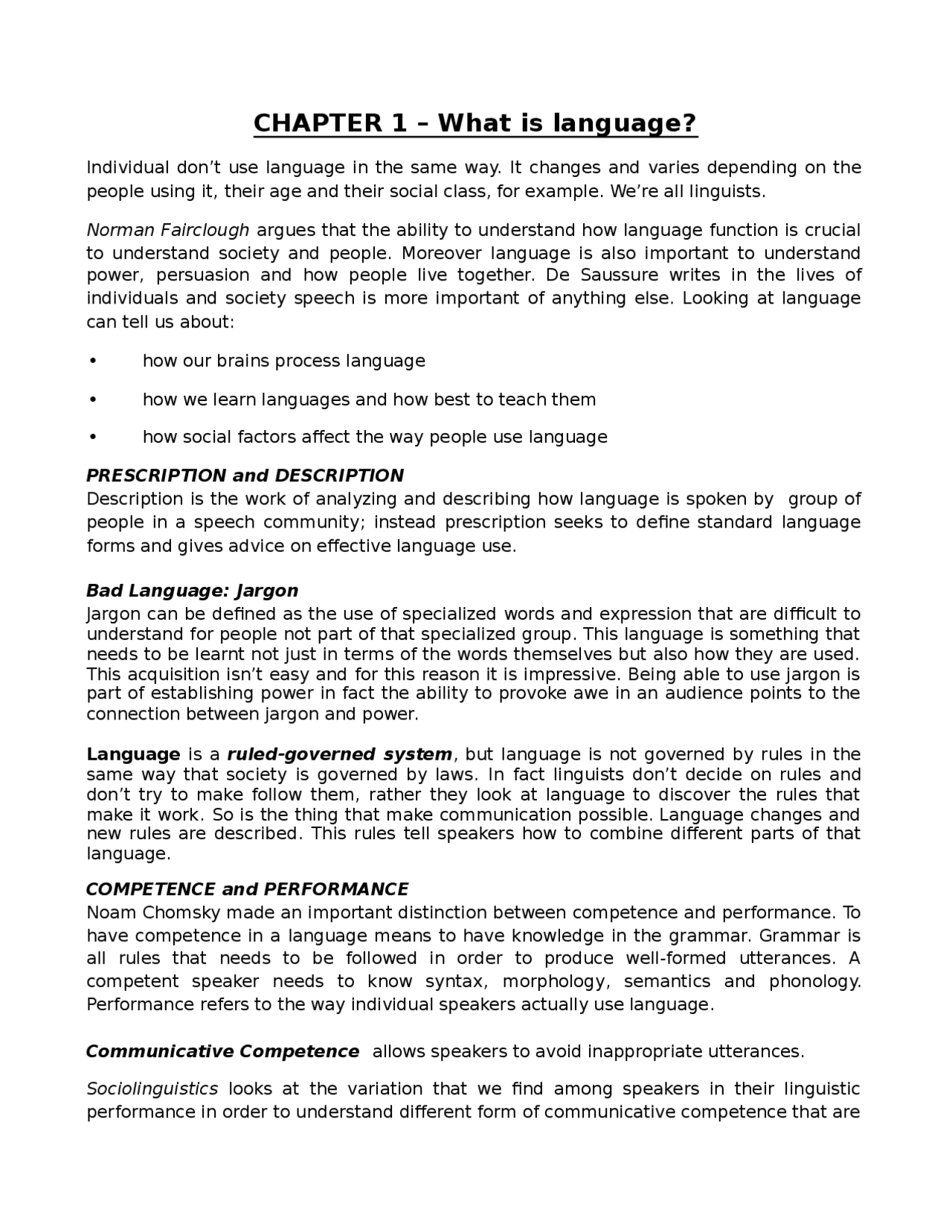 Language, Society and Power - Annabelle Mooney - Docsity