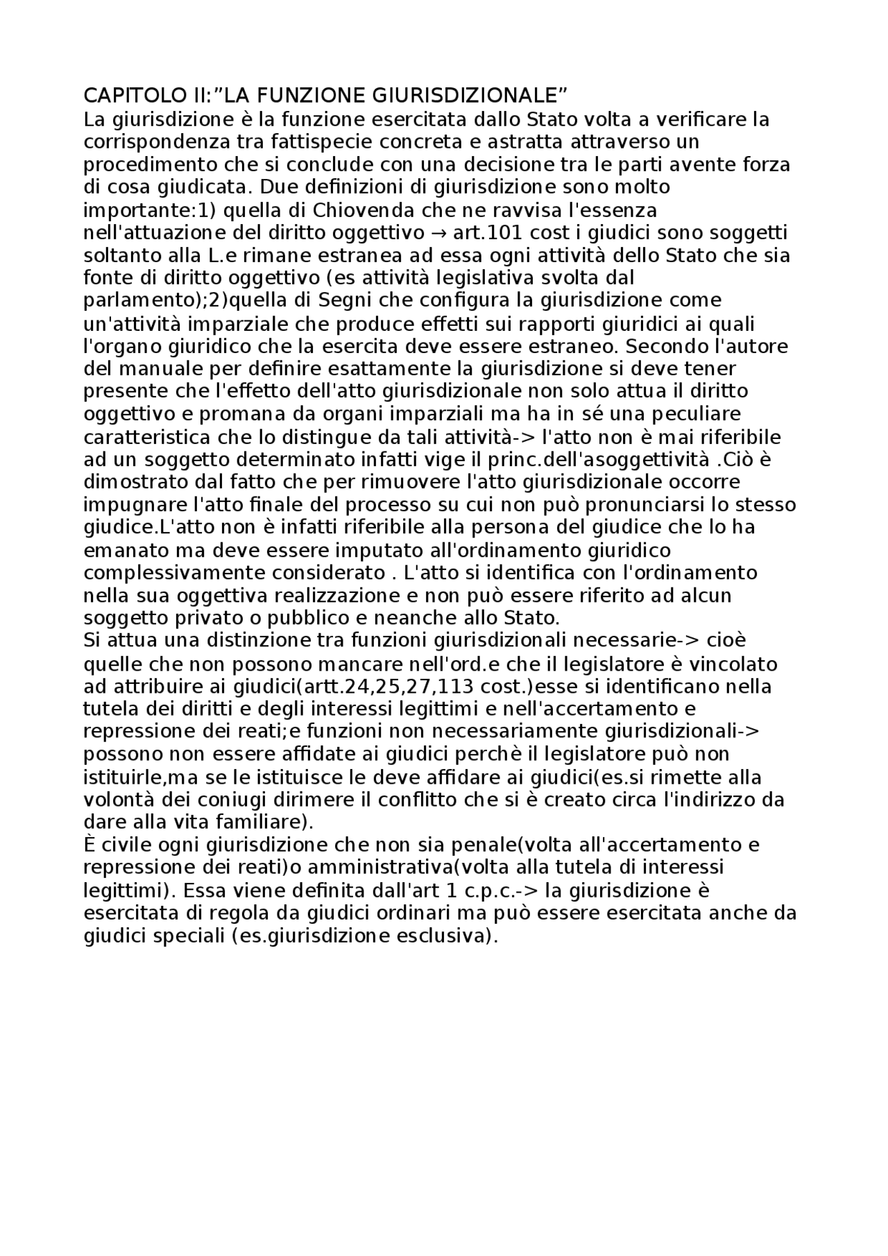 Riassunto Diritto Processuale Civile Montesano De Santis Arieta Cap 2