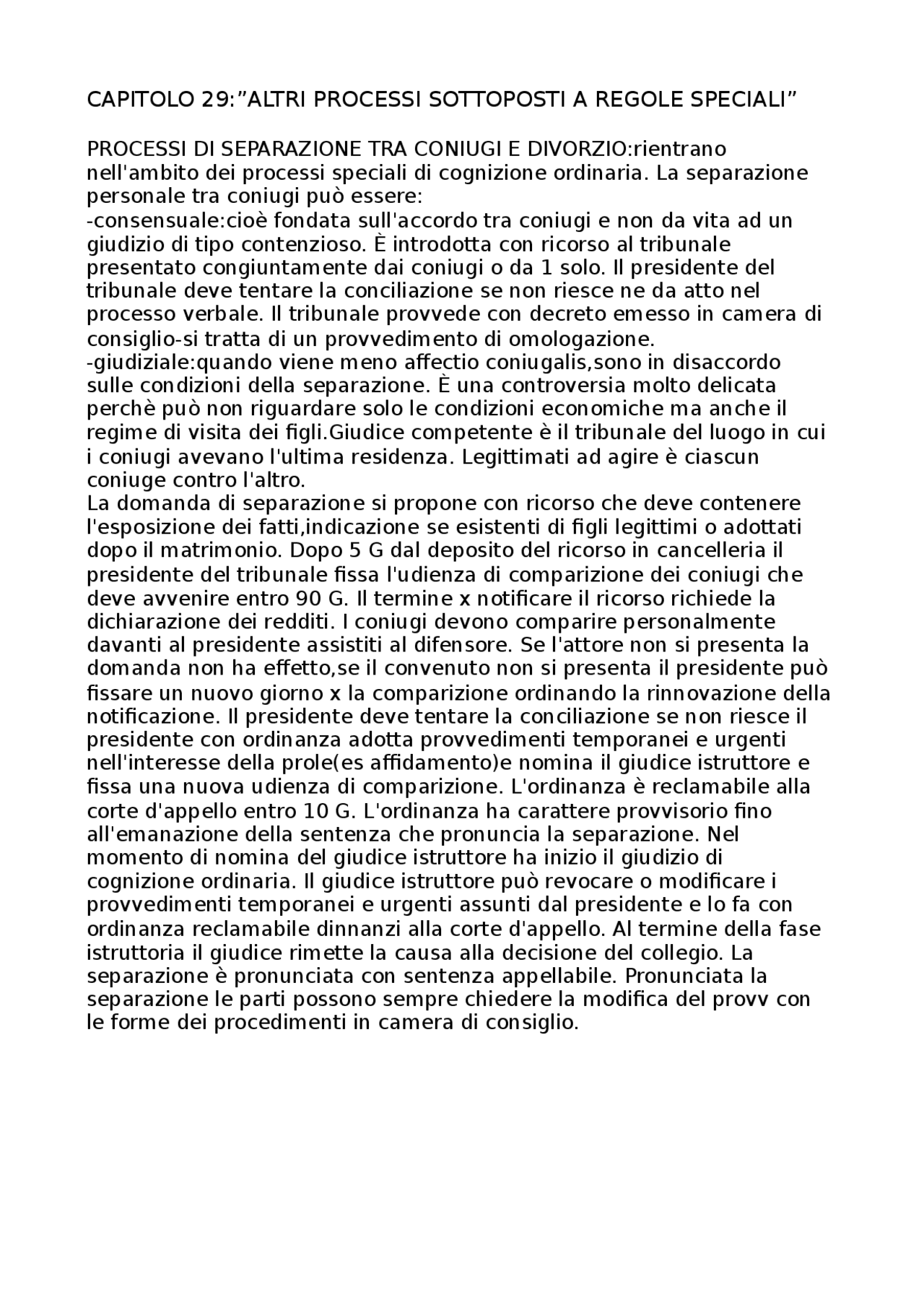 Riassunto Diritto Processuale Civile Montesano De Santis Arieta Cap 29