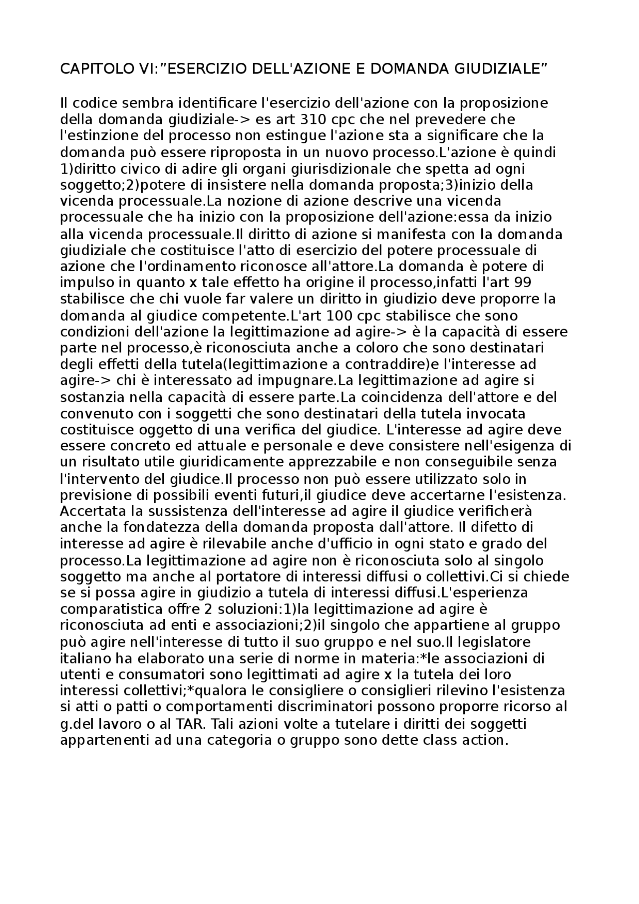 Riassunto Diritto Processuale Civile Montesano De Santis Arieta Cap 6