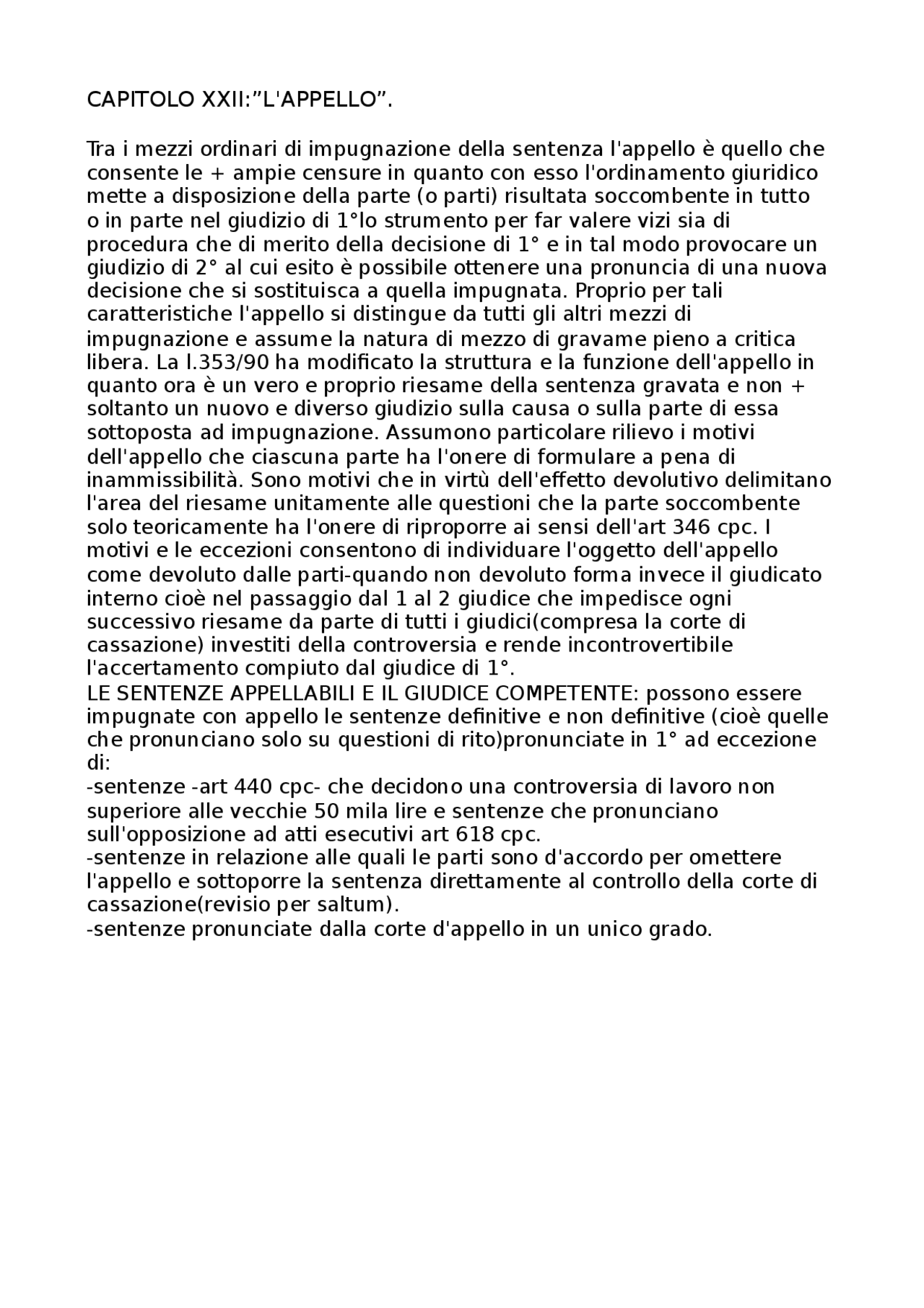 Riassunto Diritto Processuale Civile Montesano De Santis Arieta Cap 22