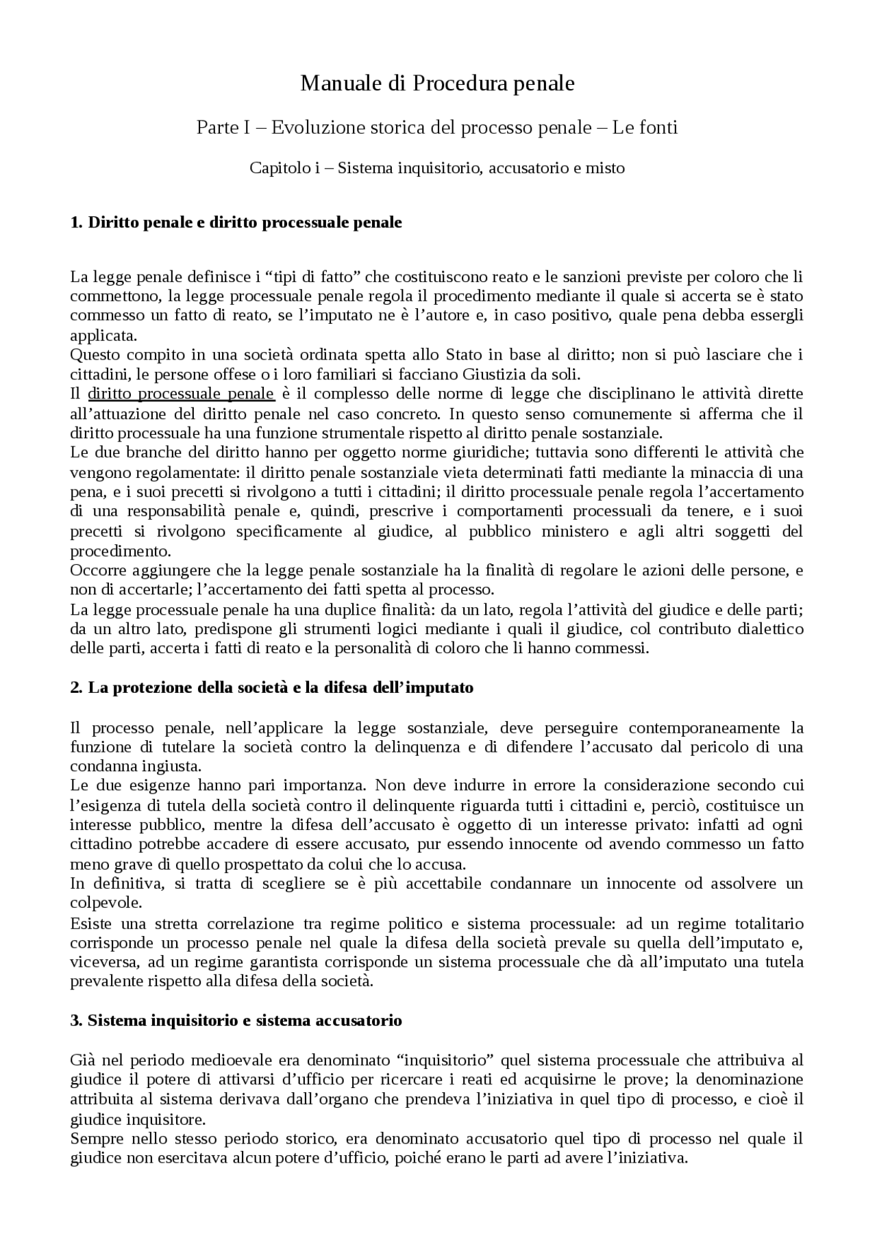 Diritto Processuale Penale Riassunto Del Tonini Docsity