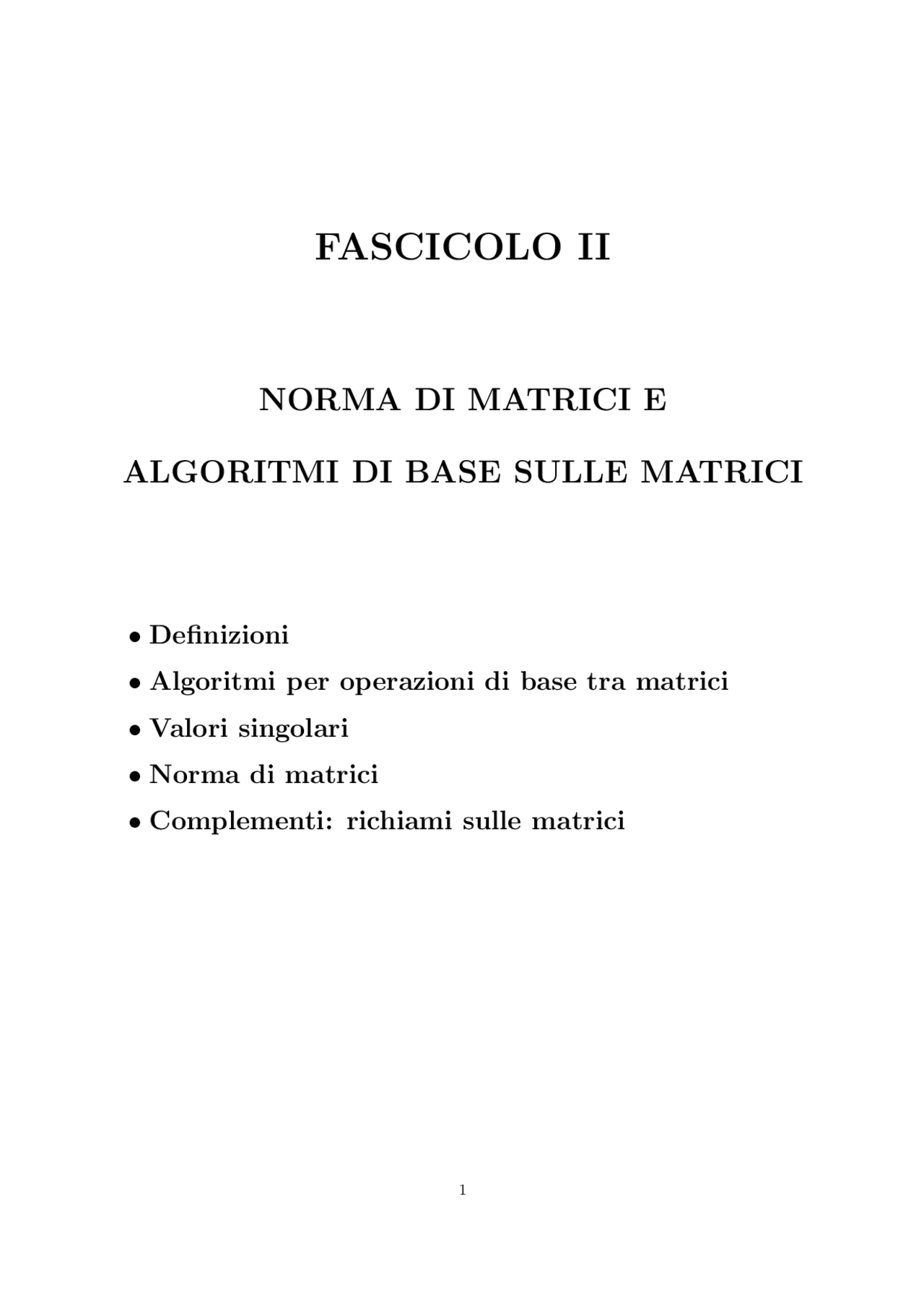 Norma Di Matrici E Algoritmi Di Base Sulle Matrici Docsity