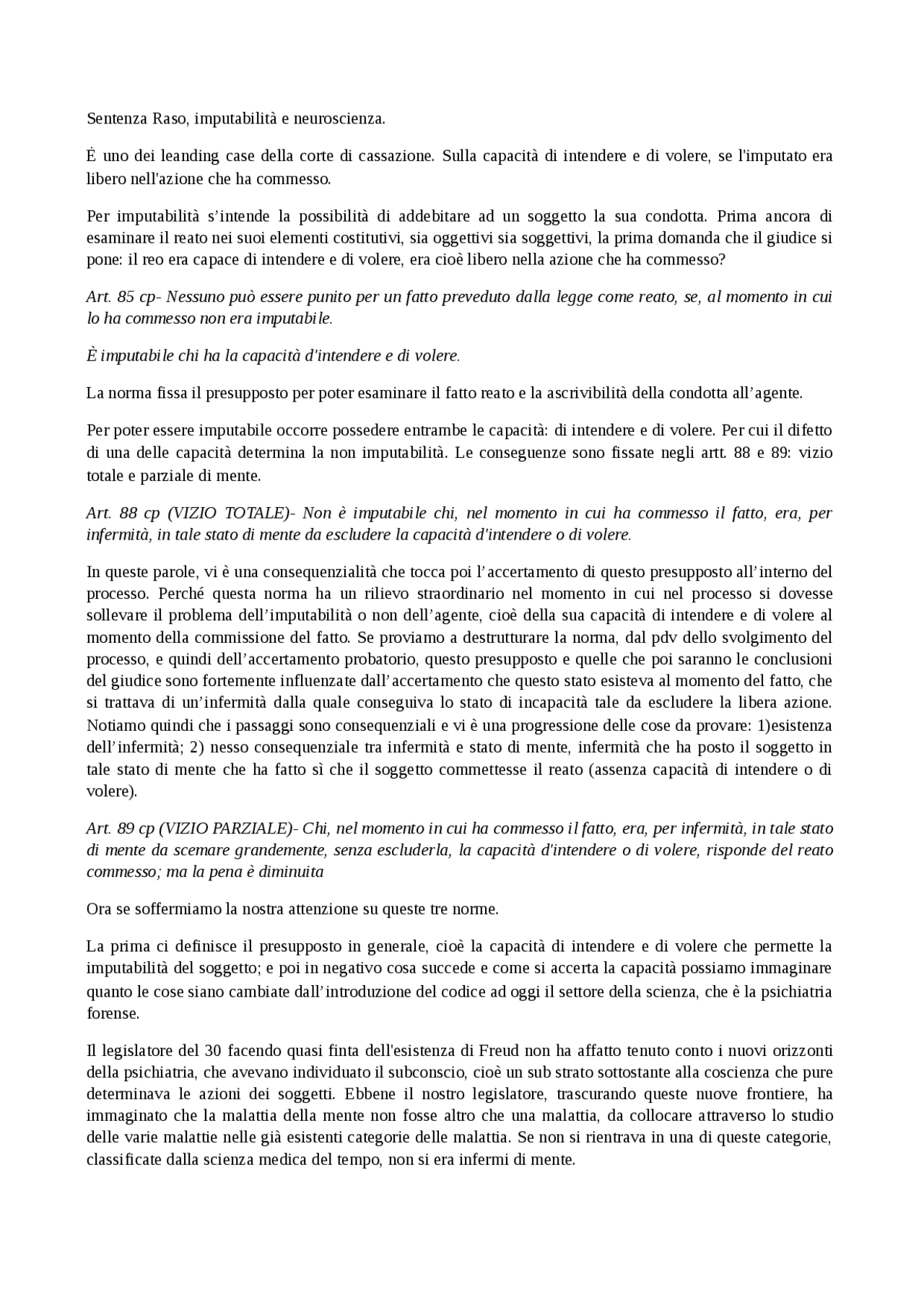 Sentenza Raso Appunti Di Diritto Processuale Penale Docsity