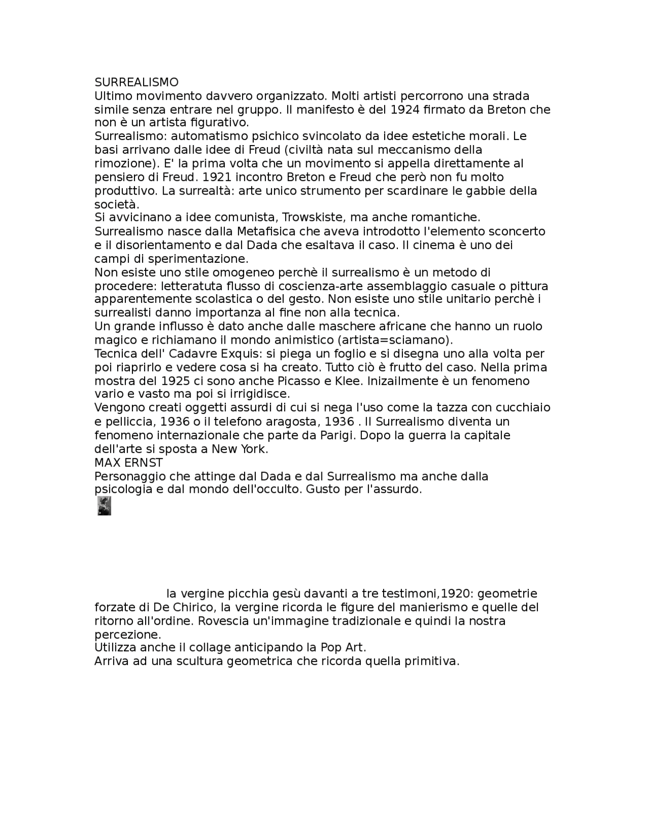 Appunti Sul Surrealismo Docsity